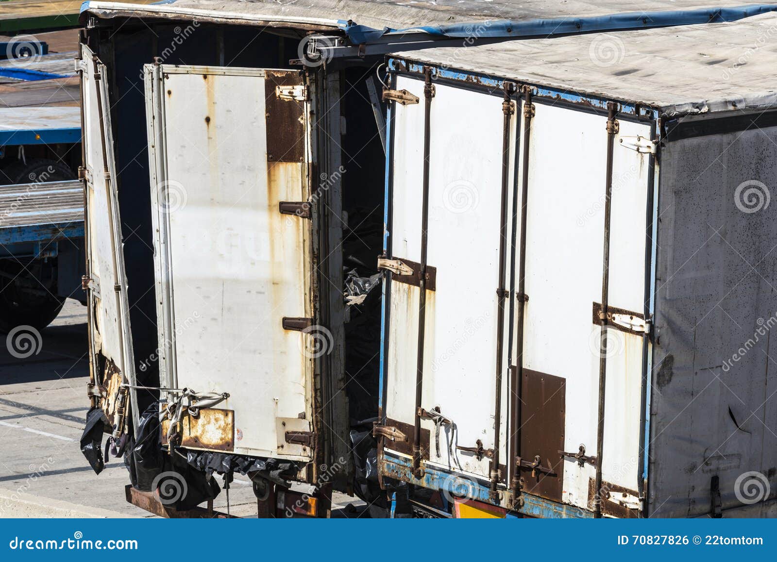 Broken white container stock photo. Image of close, blows - 70827826