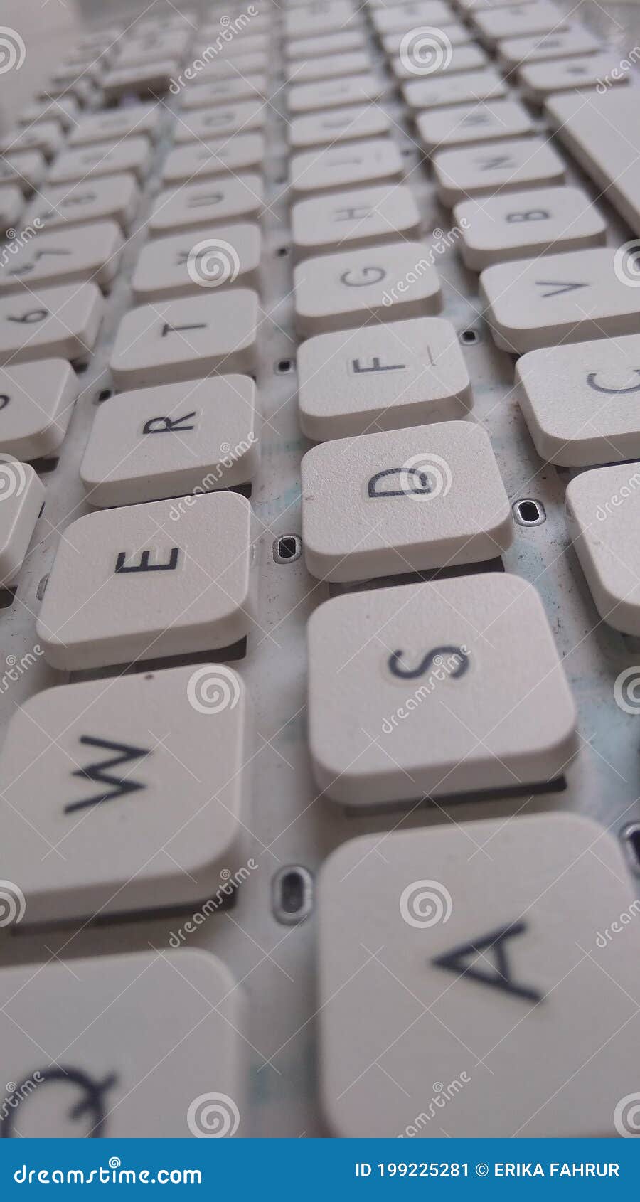 A Broken White Keyboard on the Floor that is Unused and Worn Stock ...
