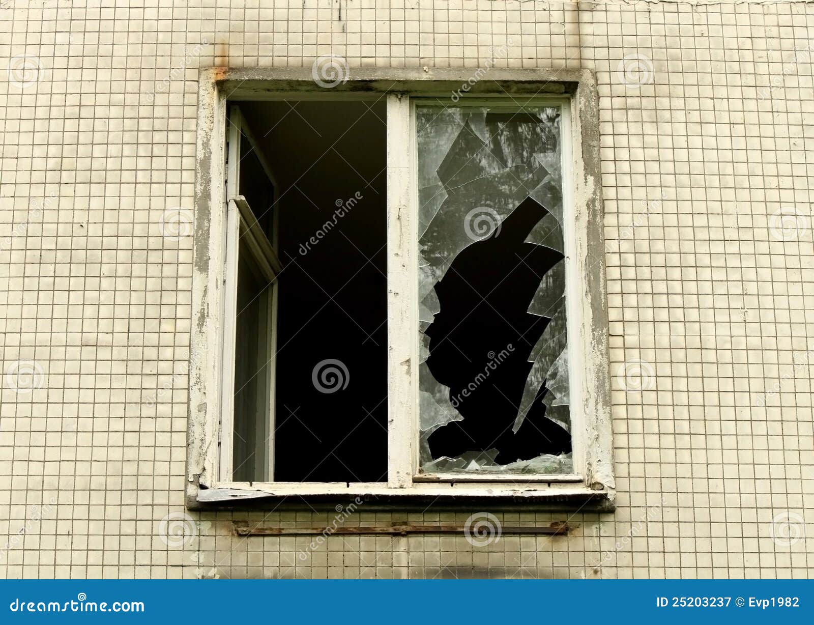 A broken window stock image. Image of rundown, condition - 25203237