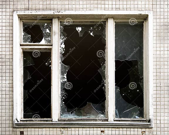 Broken window stock photo. Image of damaged, front, desolate - 2850574