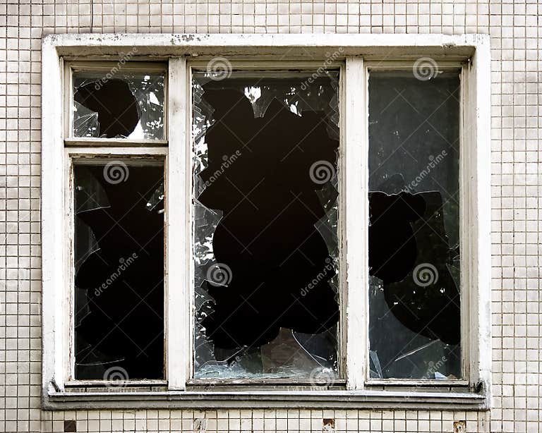 Broken window stock photo. Image of damaged, front, desolate - 2850574