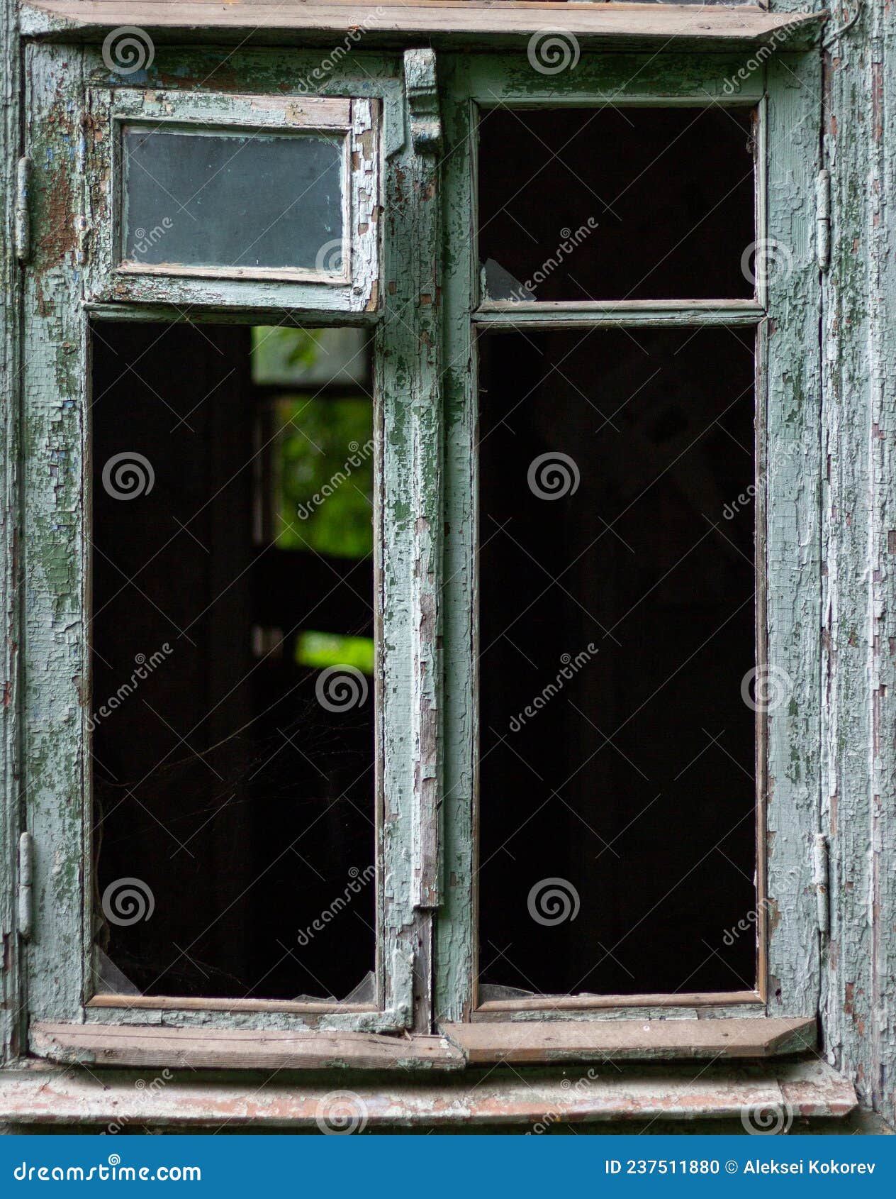 Broken Window in an Abandoned Building Stock Photo - Image of ...