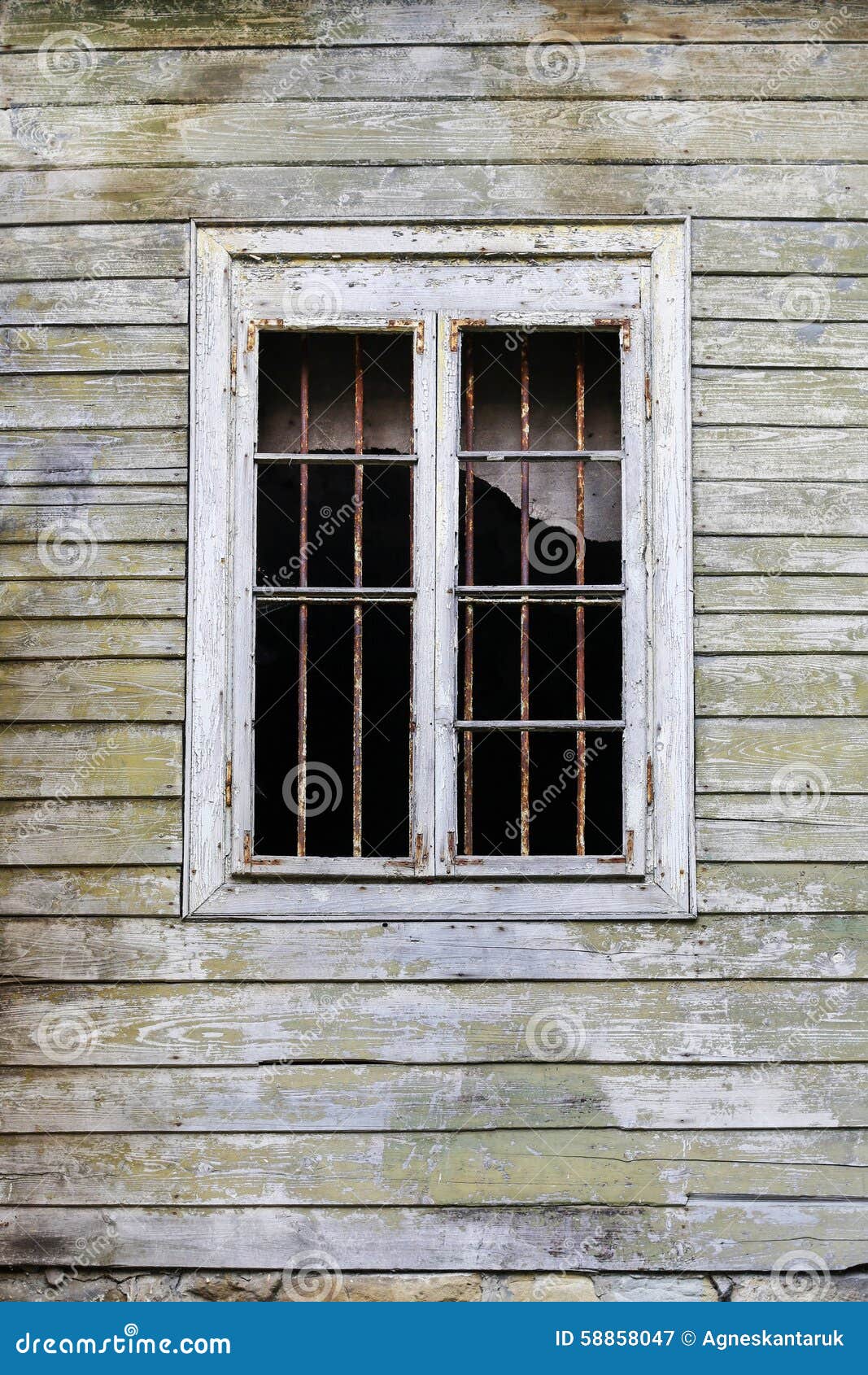 Broken Window in an Abandoned House Stock Image - Image of frame ...