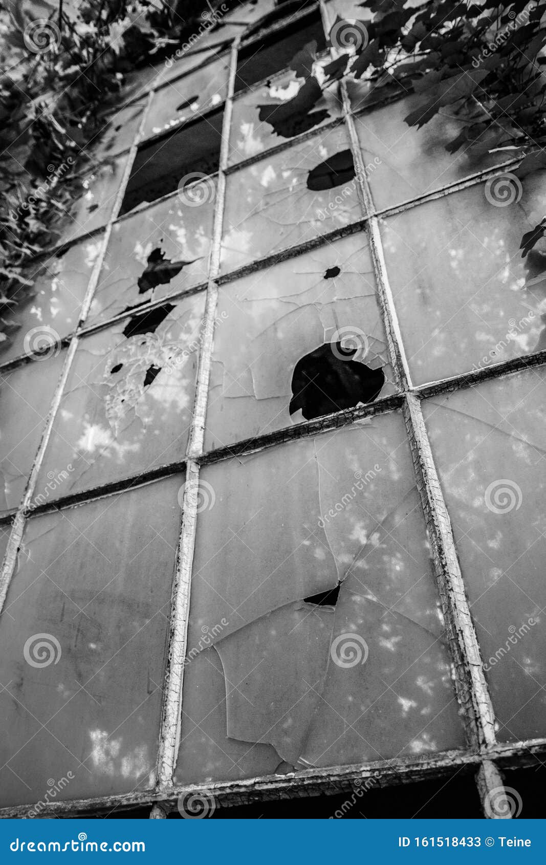 Broken window stock image. Image of close, arch, destruction - 161518433