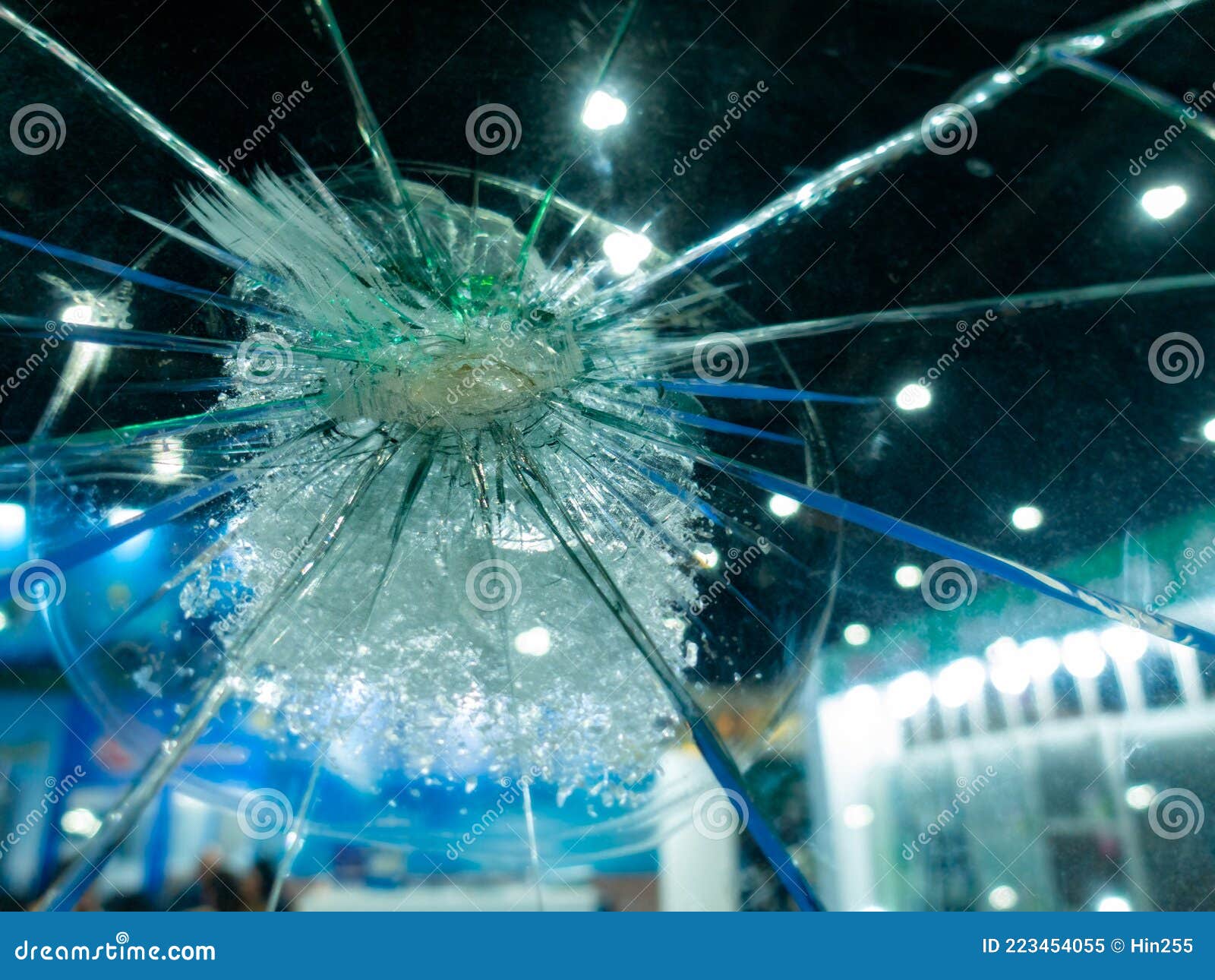 Broken window glass crash stock image. Image of broken - 223454055