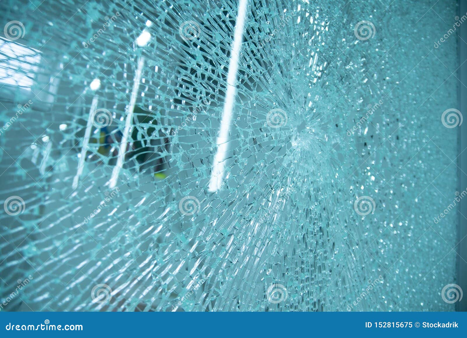 Broken Window with a Hole in the Middle Stock Image - Image of house ...