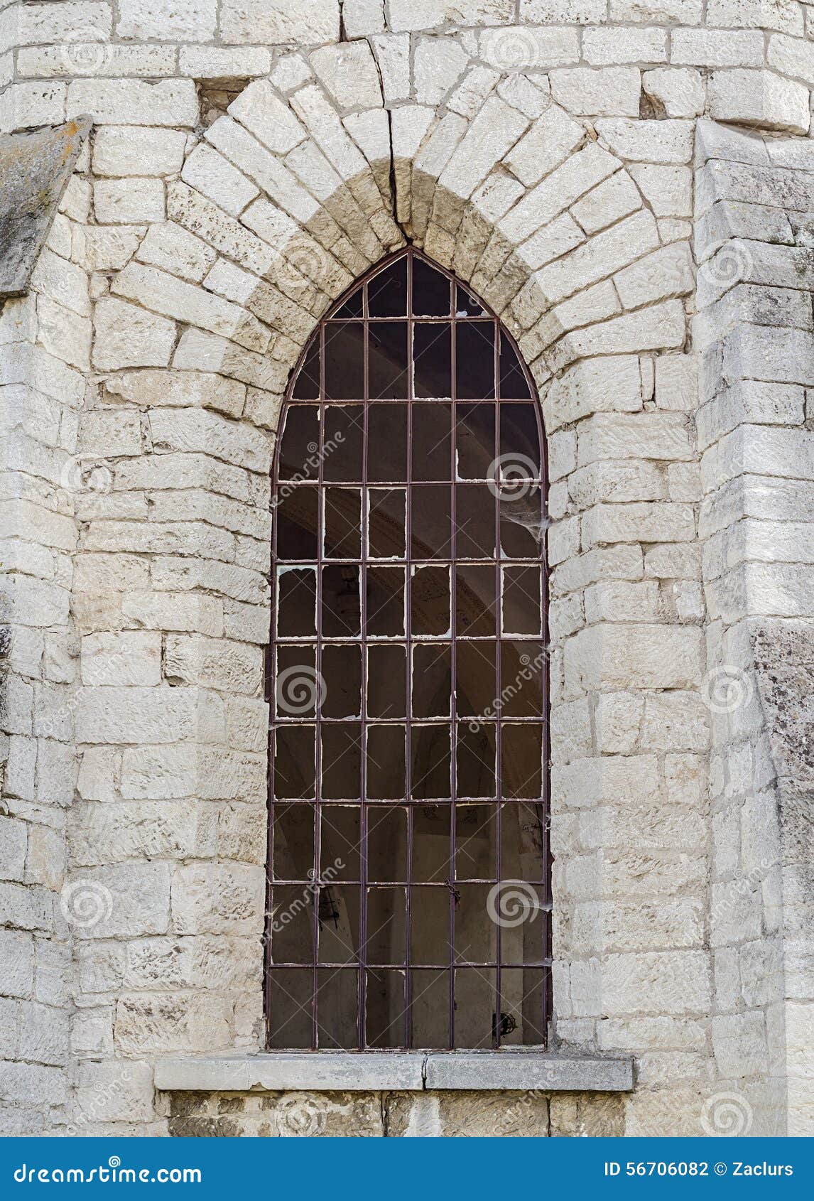 Broken Window of the Old Church Stock Photo - Image of palace, dark ...