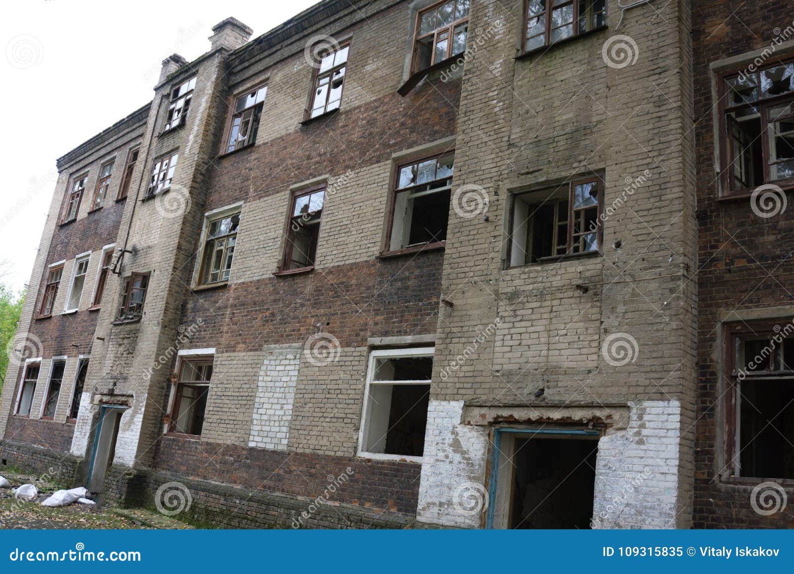 Broken Window Ruin Structure Texture Town, Stock Image - Image of room ...