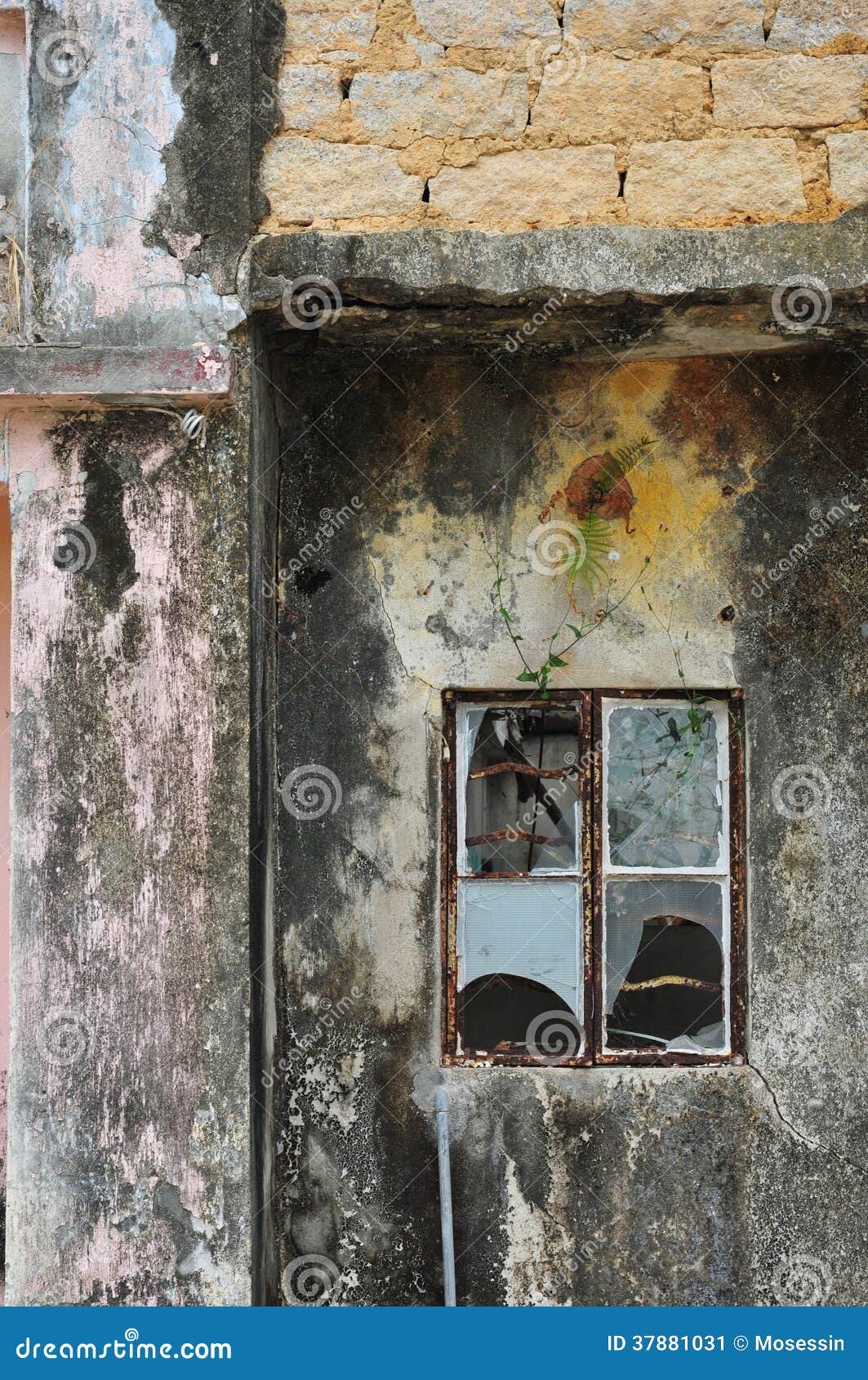 Broken window stock image. Image of dirty, ages, rusty - 37881031