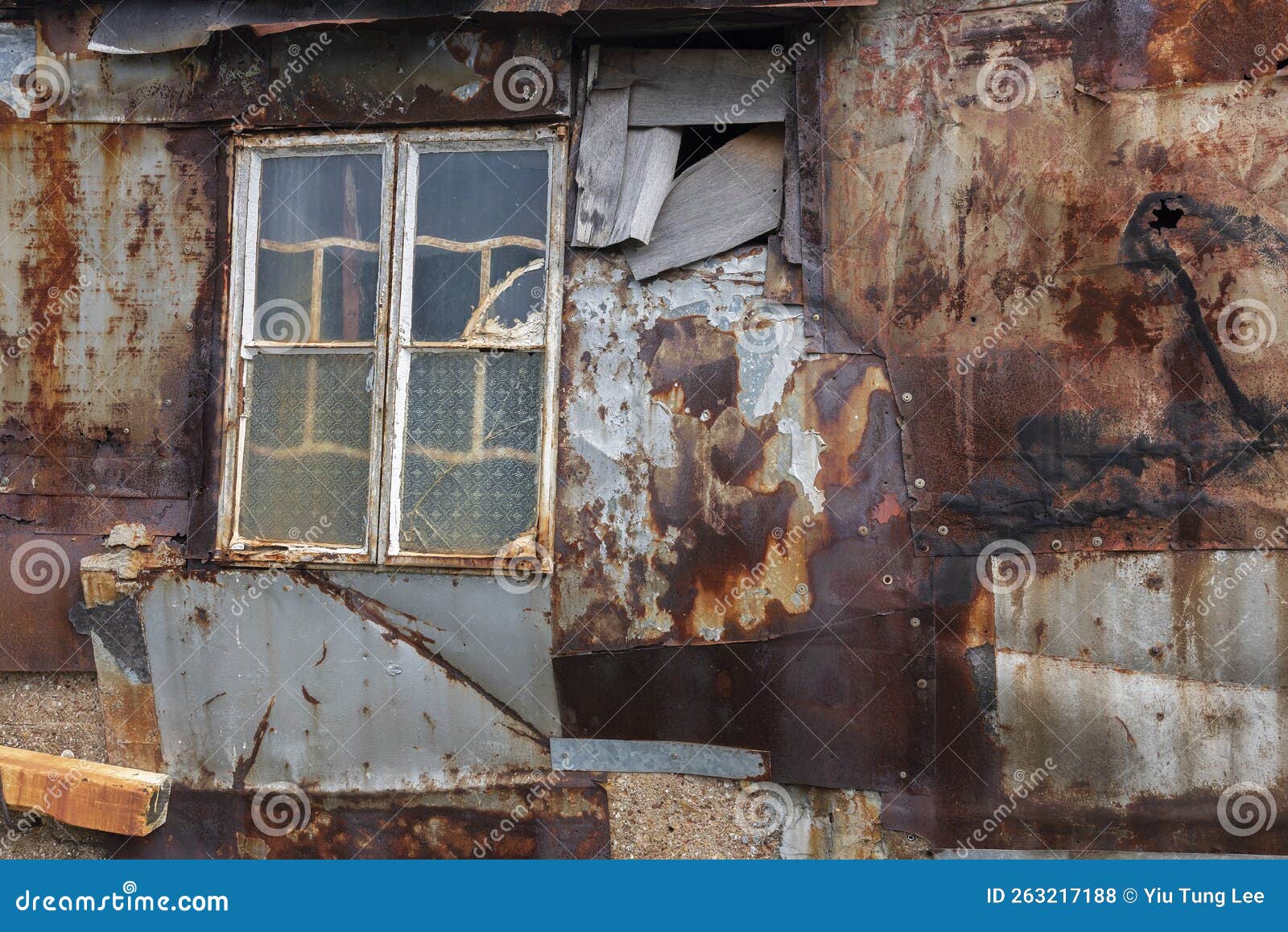 Broken Window on Wall of Abandoned House Stock Photo - Image of dirty ...