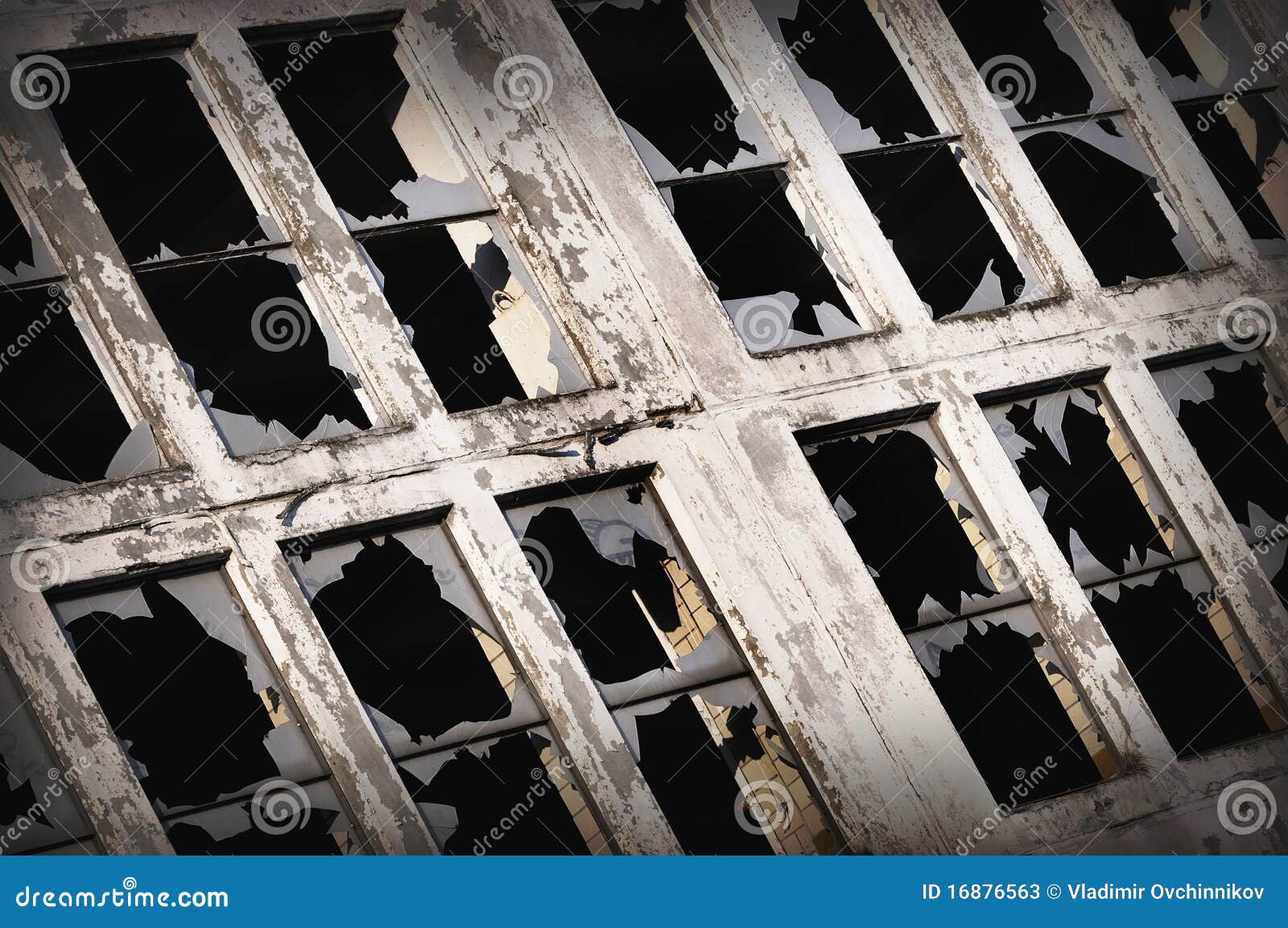 Broken windows stock image. Image of glass, exterior - 16876563