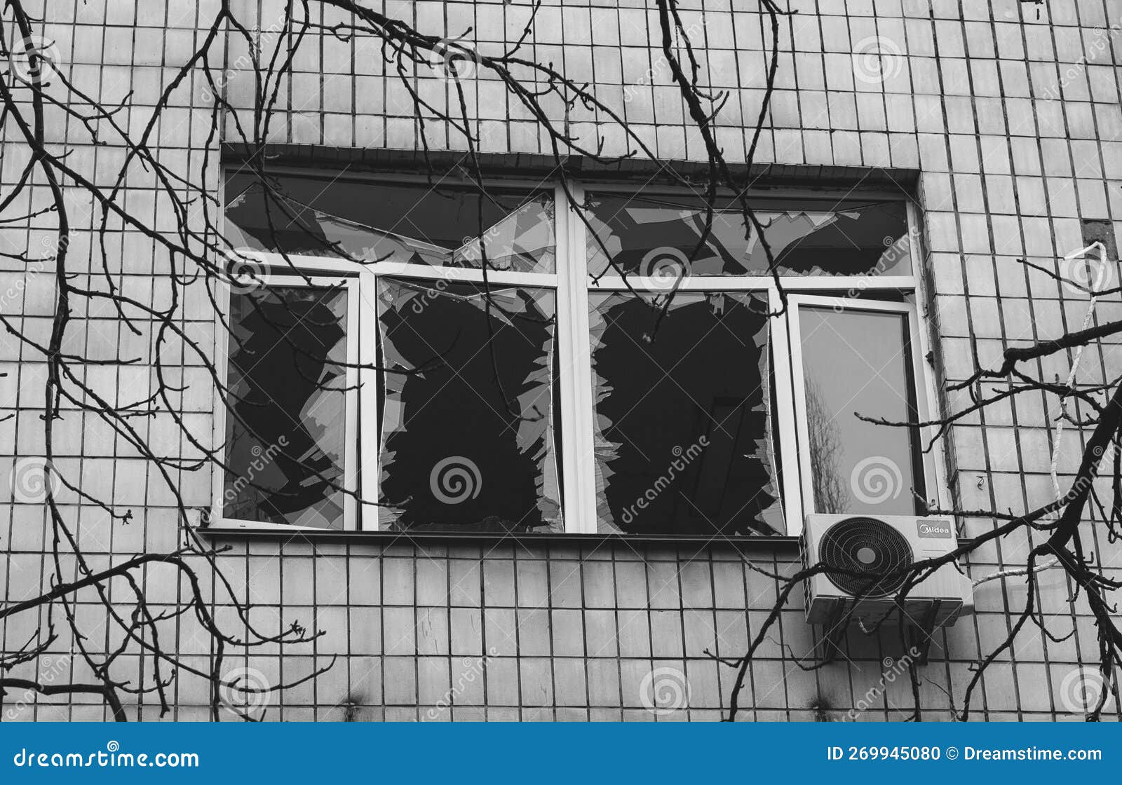 Broken Windows in the Building, Kyiv December 2022 Editorial Image ...
