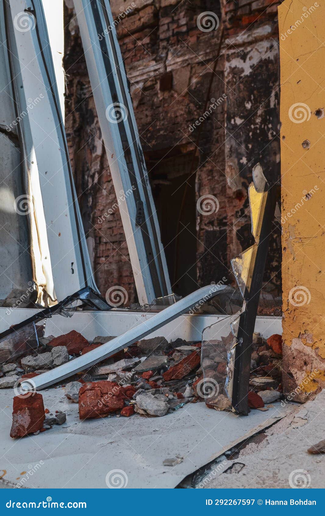 Broken Windows in a Burnt-out School Editorial Photography - Image of ...