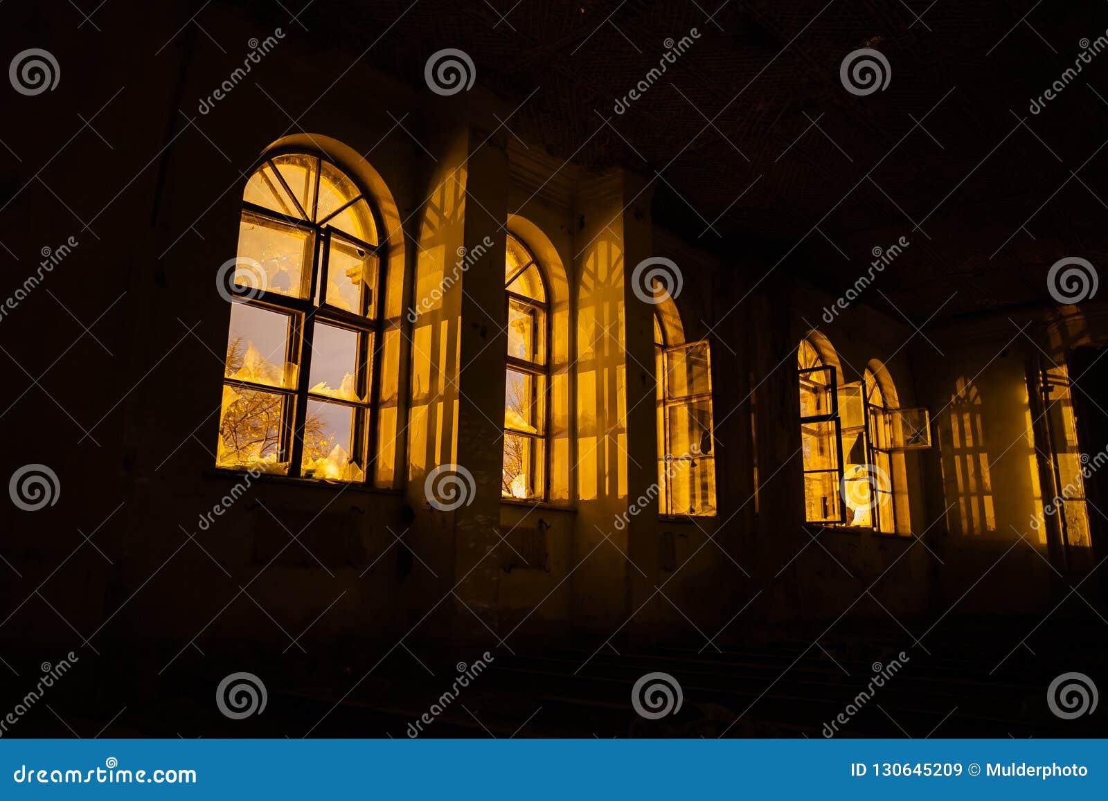 Windows In An Old Mansion Royalty-Free Stock Photography ...