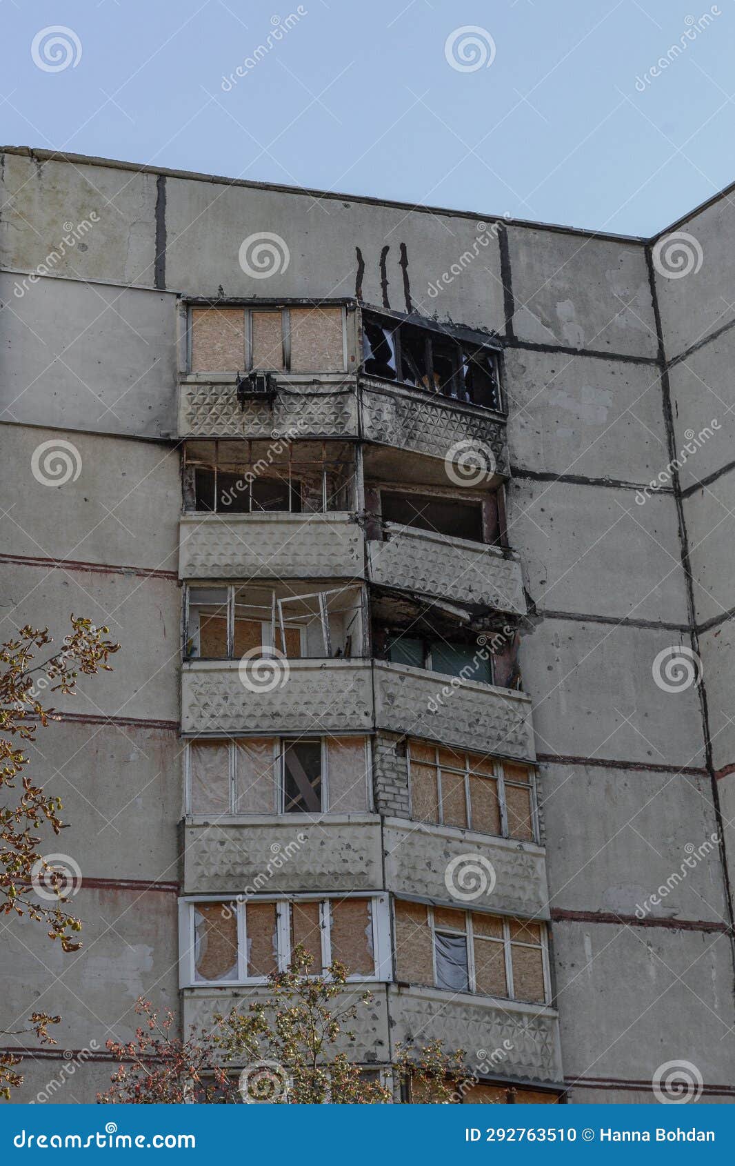 Broken Windows in a Residential Building Editorial Image - Image of ...