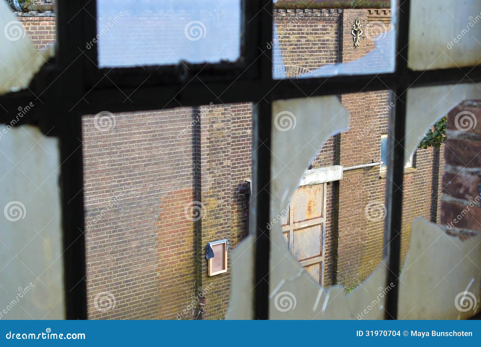 Broken windows stock photo. Image of ruined, silhouette - 31970704