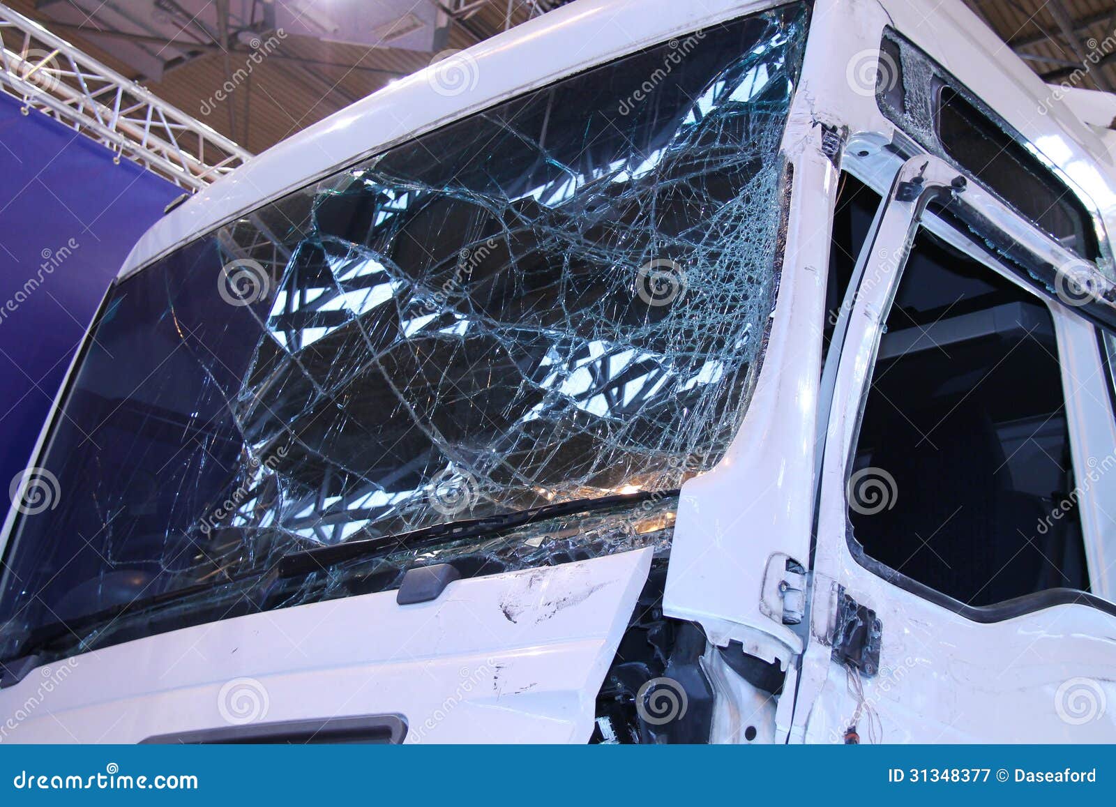 Broken Windscreen. stock image. Image of motor, automobile - 31348377