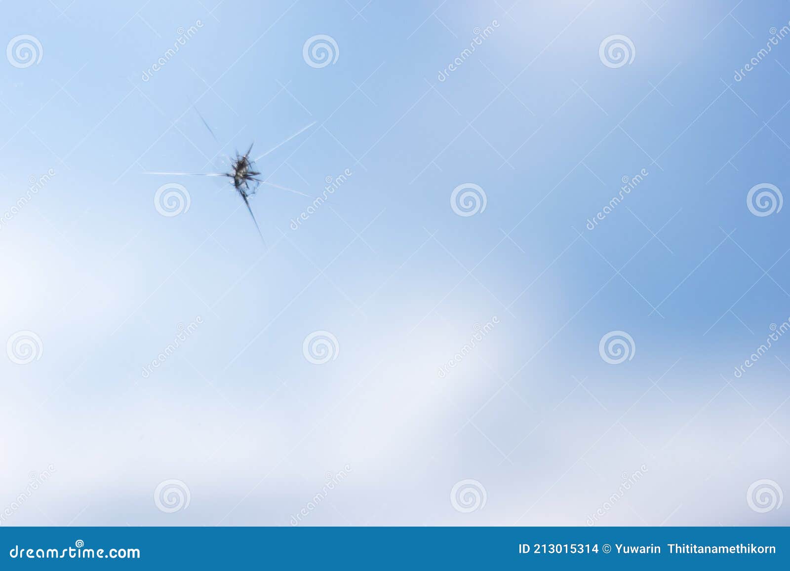 Broken Windshield of a Car. a Web of Radial Splits, Cracks on the ...