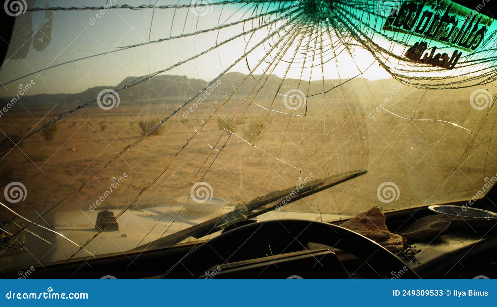 Broken Windshield of a Jeep Stock Image - Image of accident, dent ...