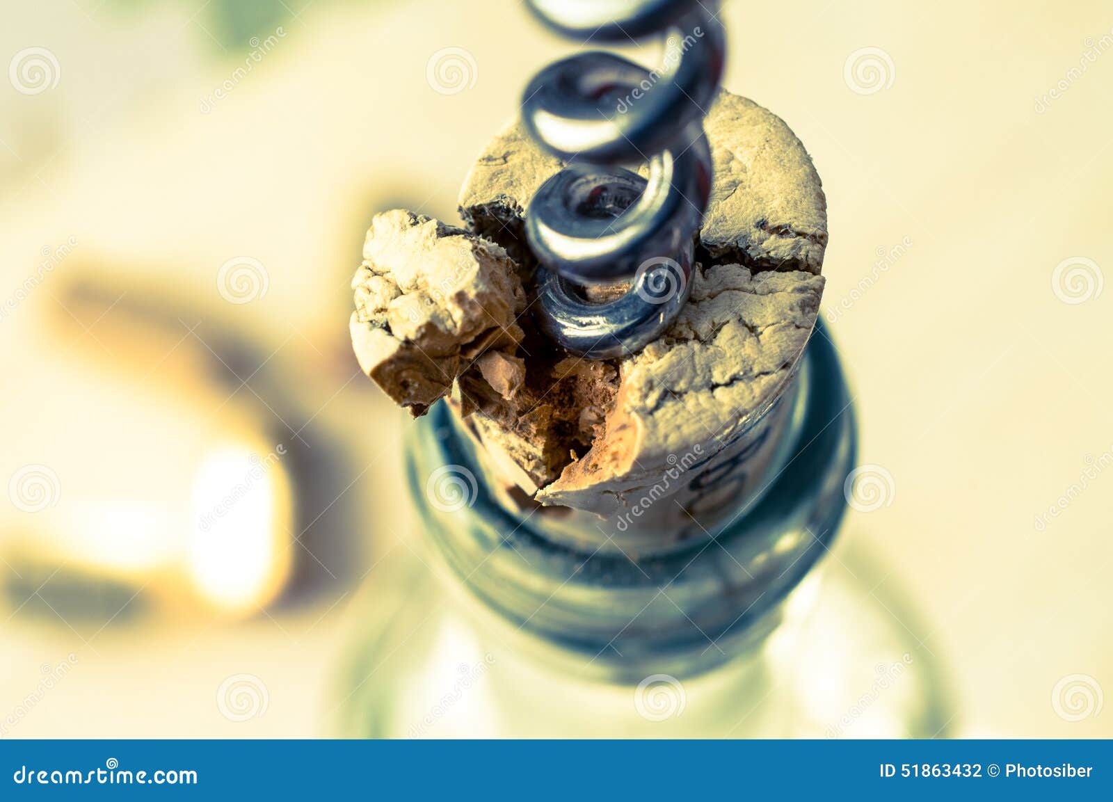 Broken wine cork stock photo. Image of crack, incompetent - 51863432