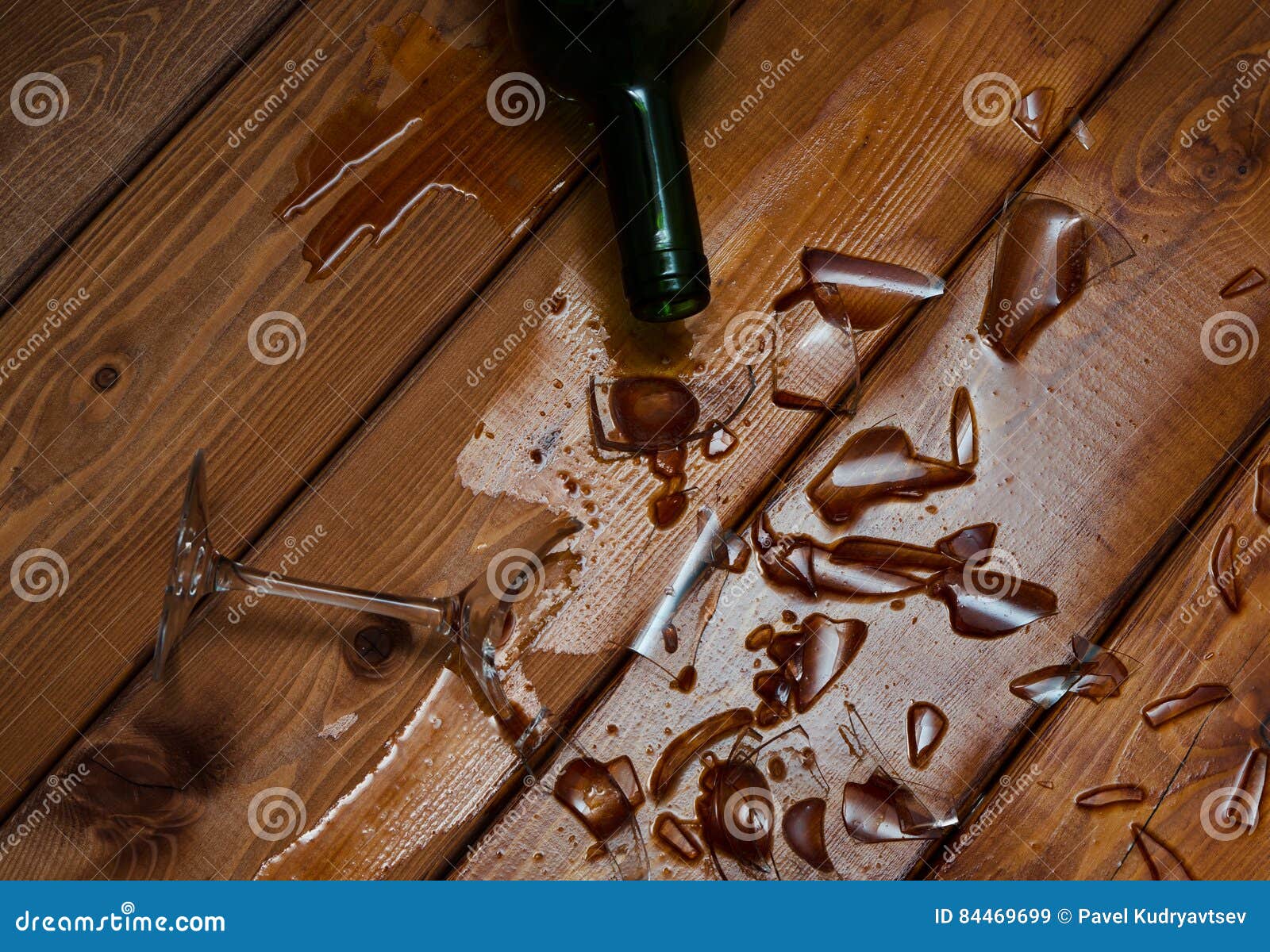 Broken Wine Glass with Bottle Stock Image - Image of beverage, drink ...