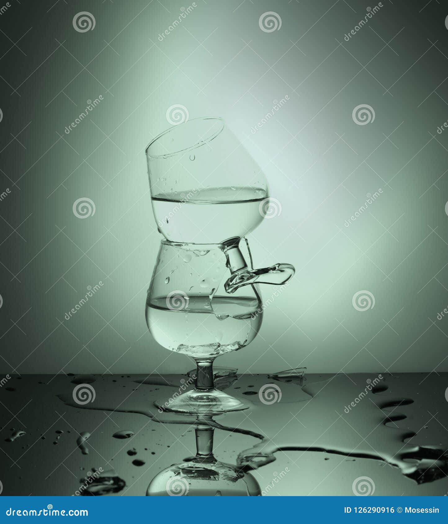 Broken wine glass stock photo. Image of splashing, alchol - 126290916