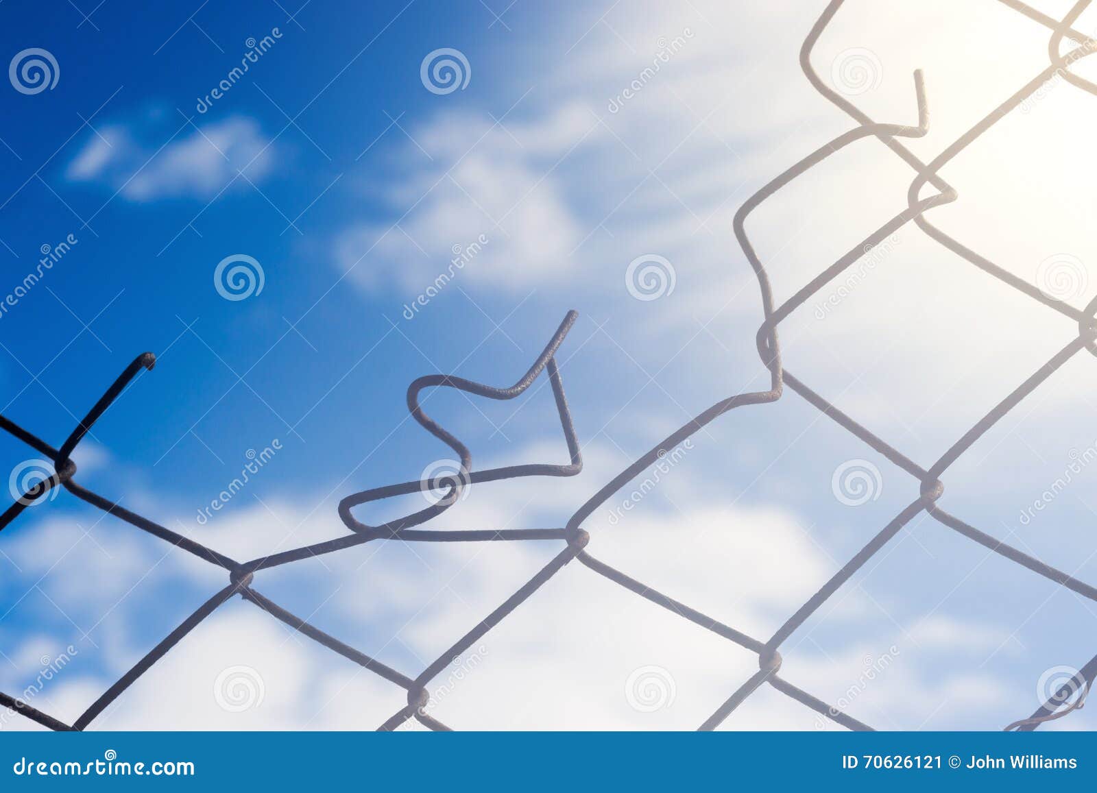 Broken Wire Fence. Want Freedom And Escape Conceptual Photography Stock ...