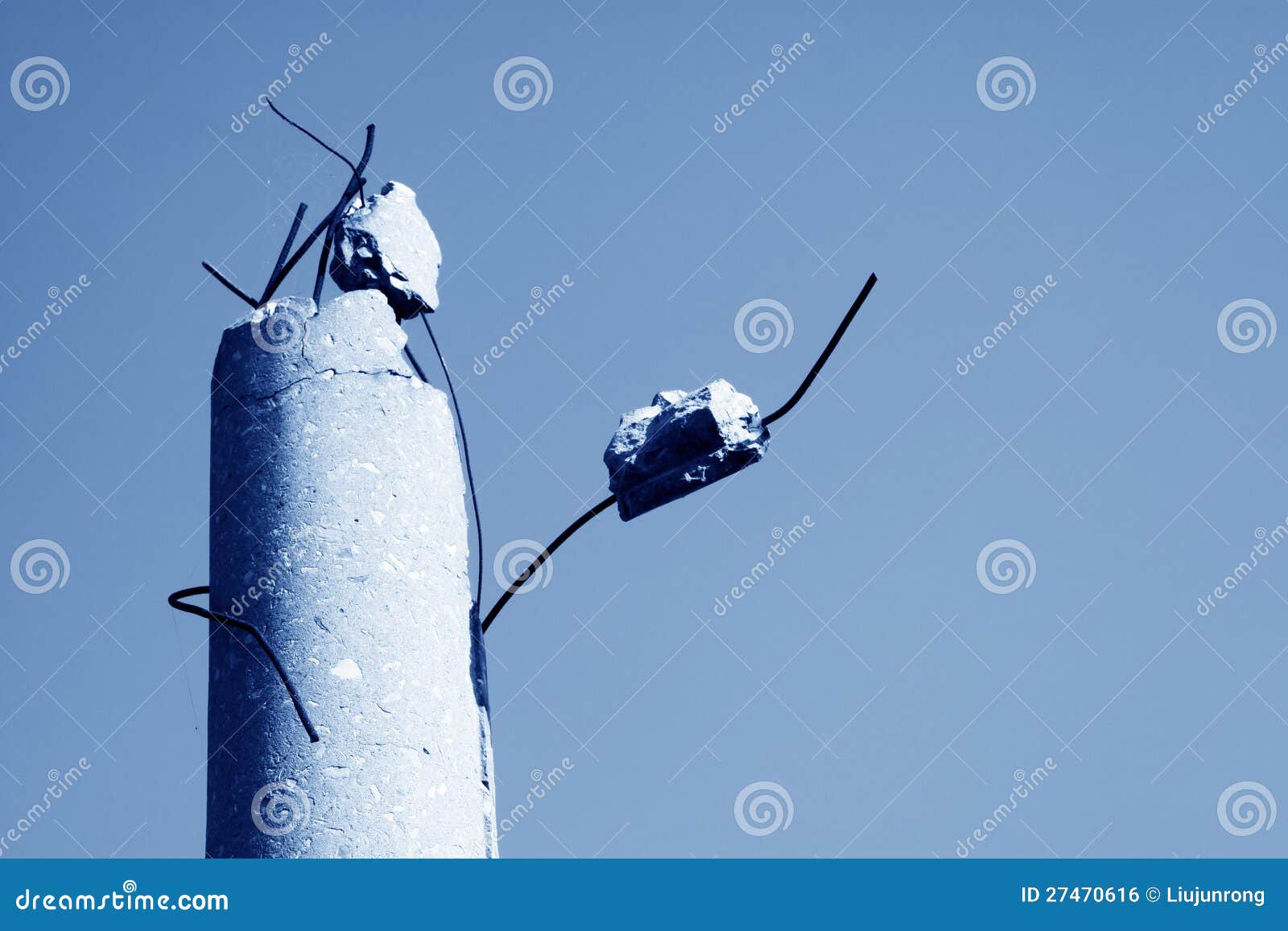 Broken wire pole stock photo. Image of outdoor, telegraph - 27470616