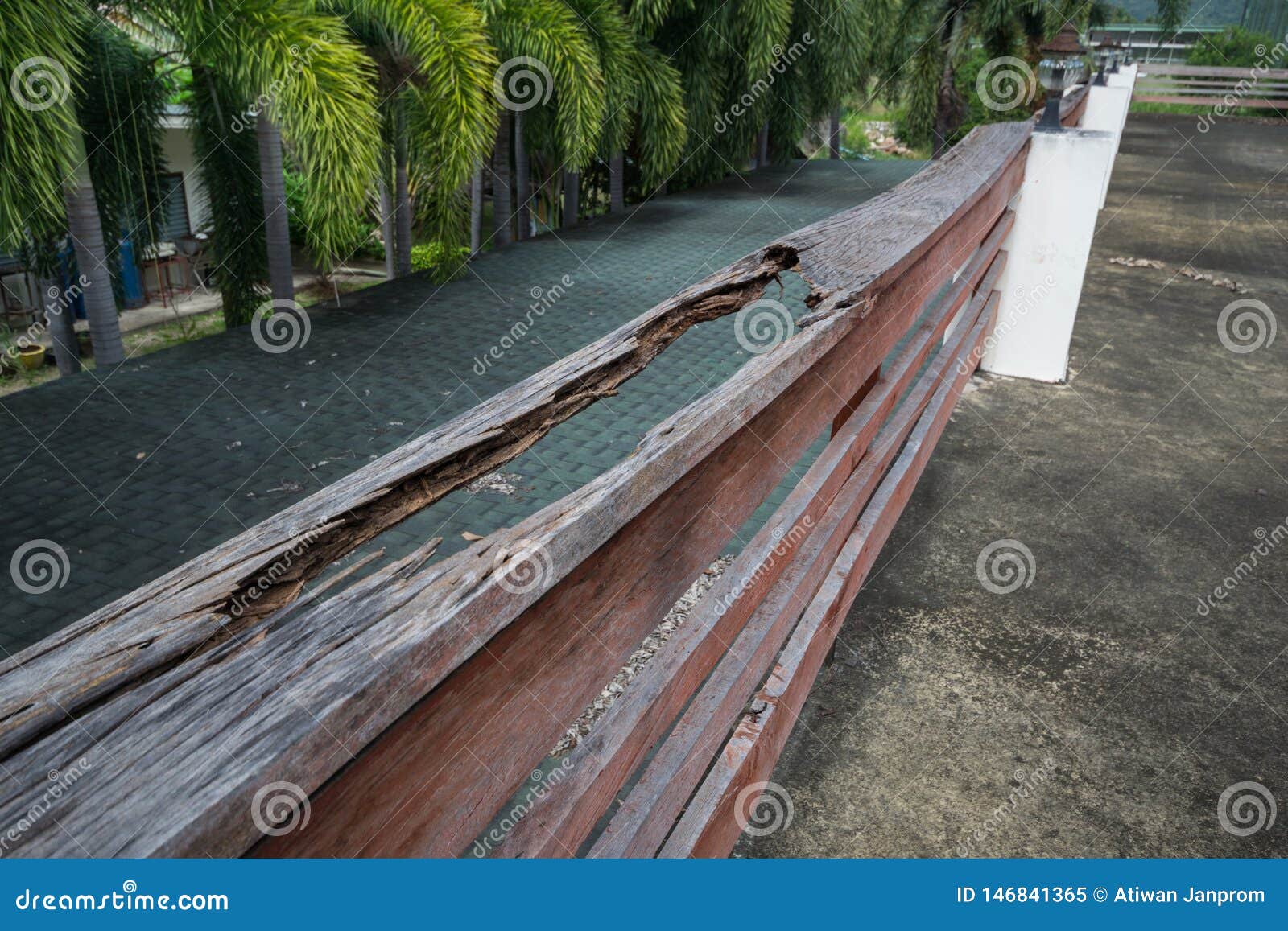 Broken Wood Balcony on Deck Floor Stock Image - Image of floor ...