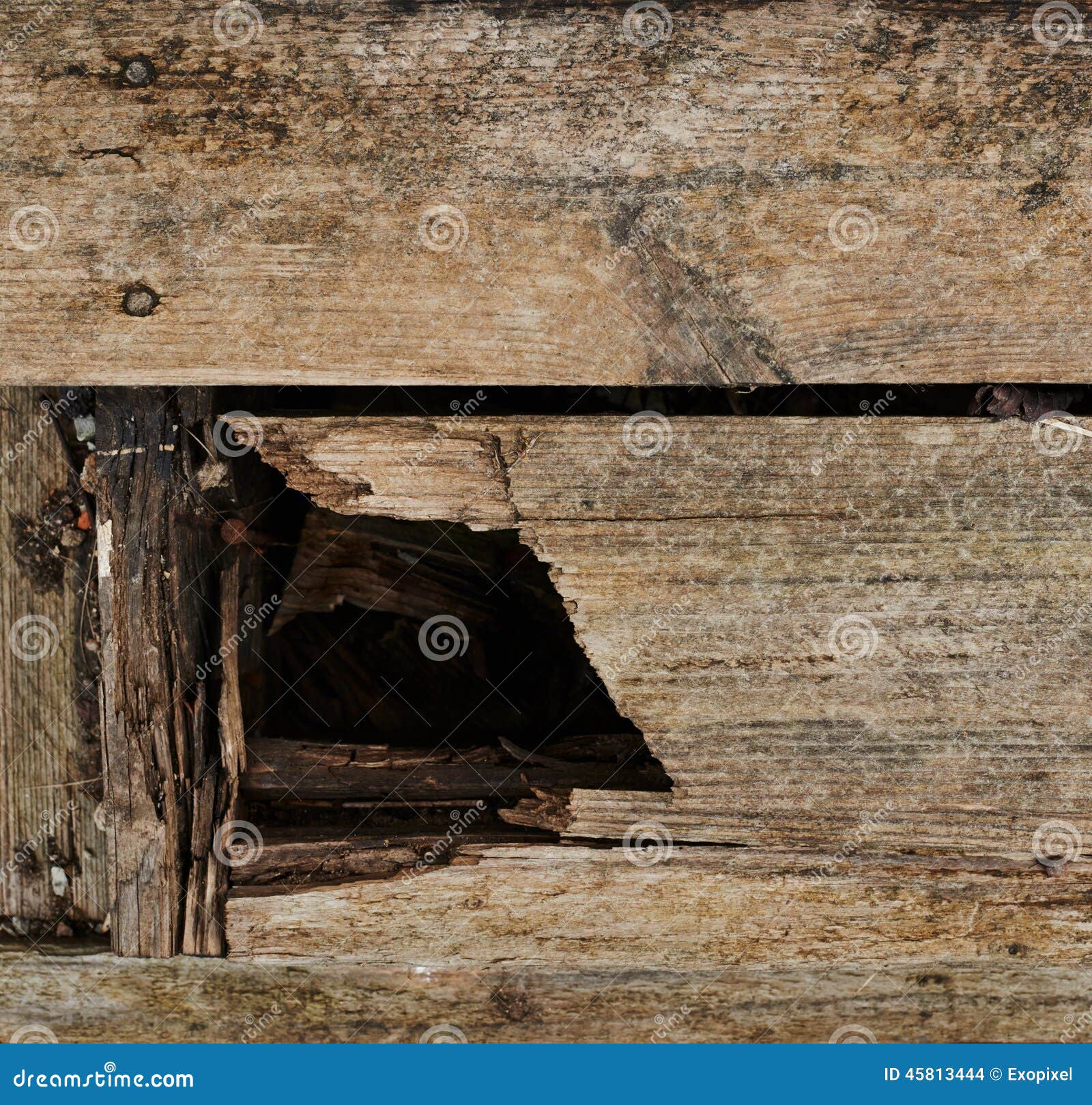 Broken wooden planks stock photo. Image of detail, antique - 45813444