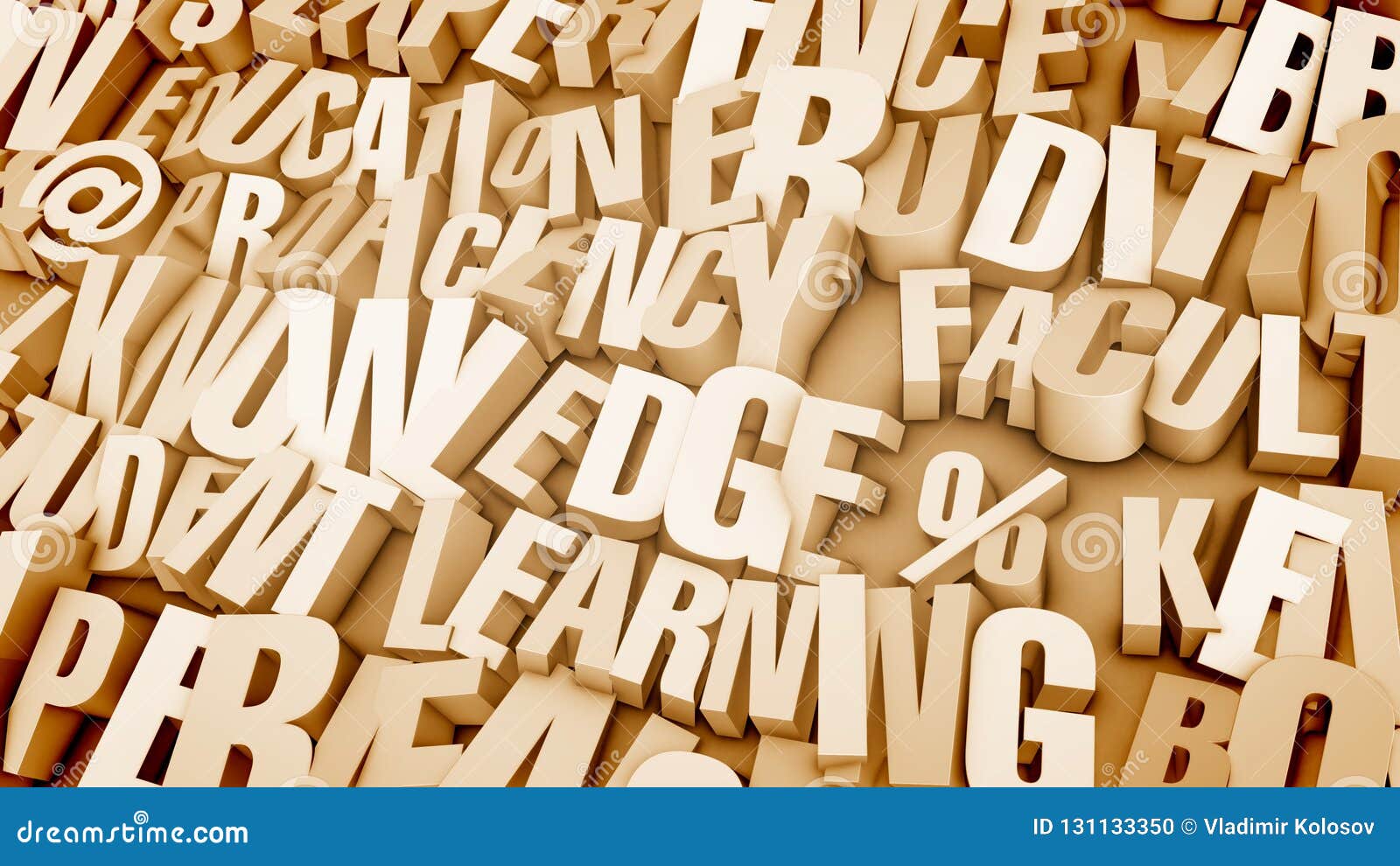 Broken Words in Light Brown Backdrop Stock Illustration - Illustration ...