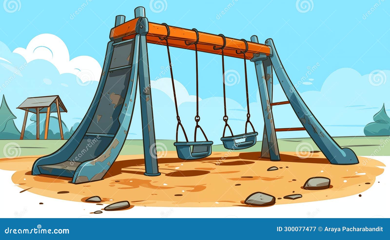 Damaged Playground Slide May Pose Danger To Children, AI Generated ...