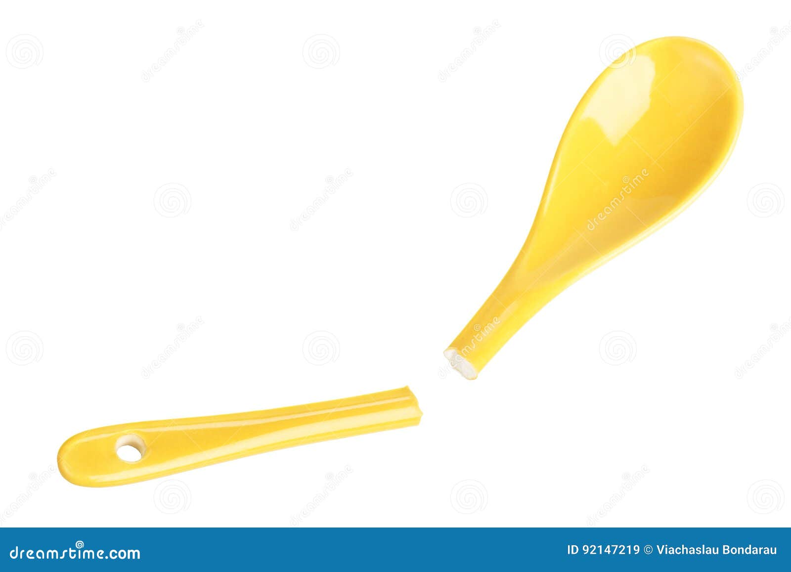 Broken Yellow Ceramic Spoon Stock Image - Image of sharp, pieces: 92147219