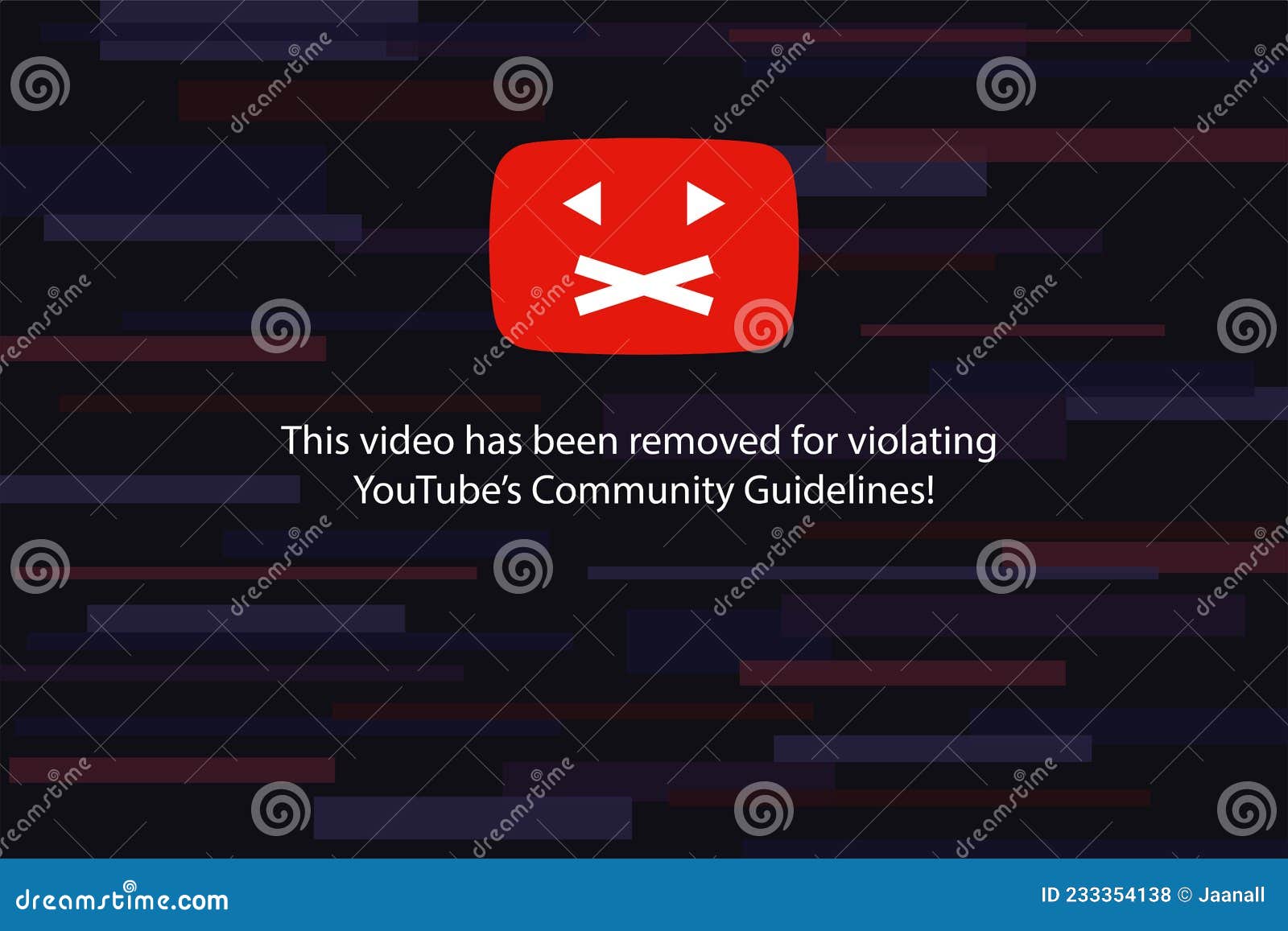 Broken YouTube logo. editorial stock photo. Illustration of halt ...