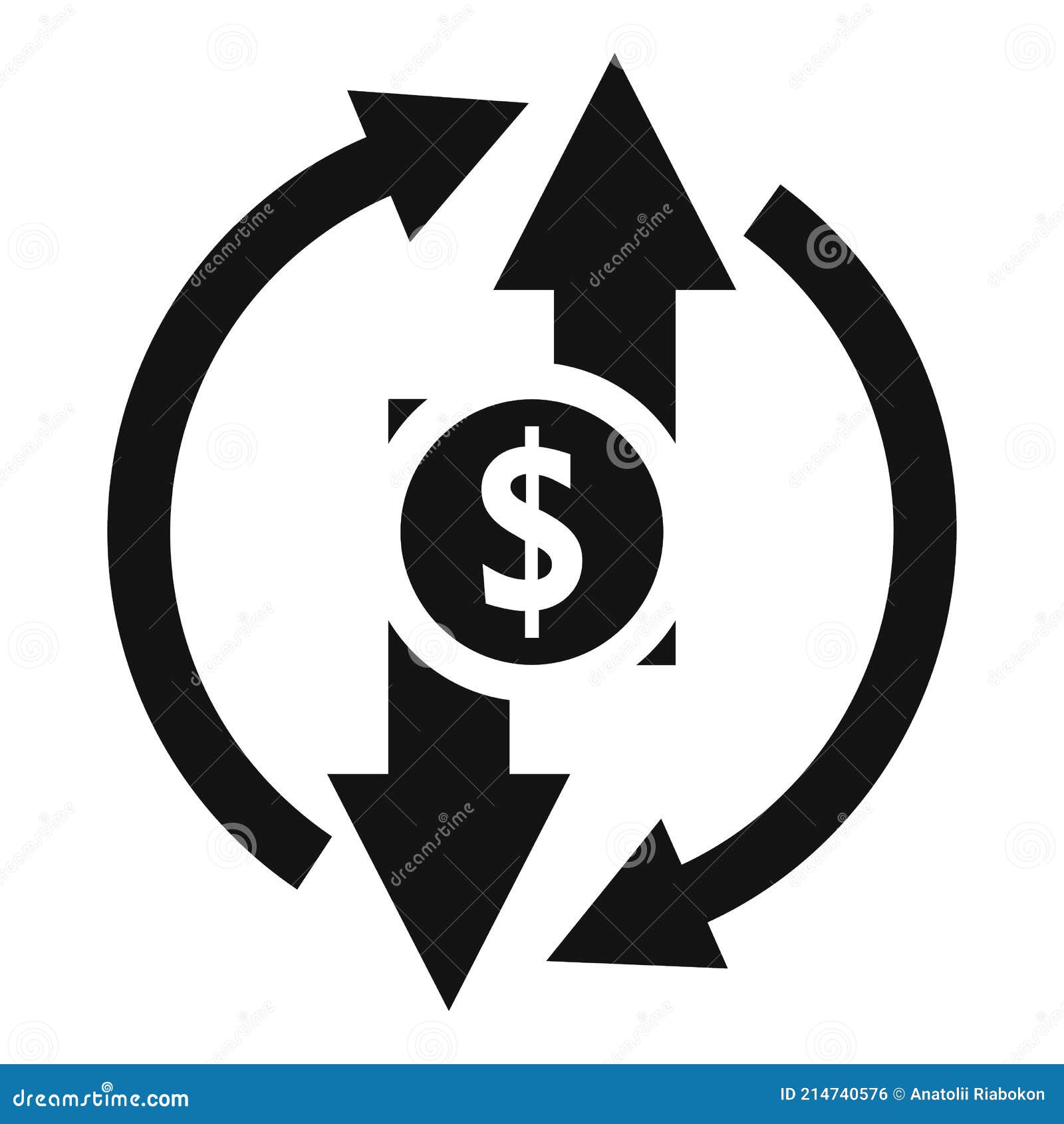 Circle Money Turnover Logo Concept Design. Symbol Graphic Template ...