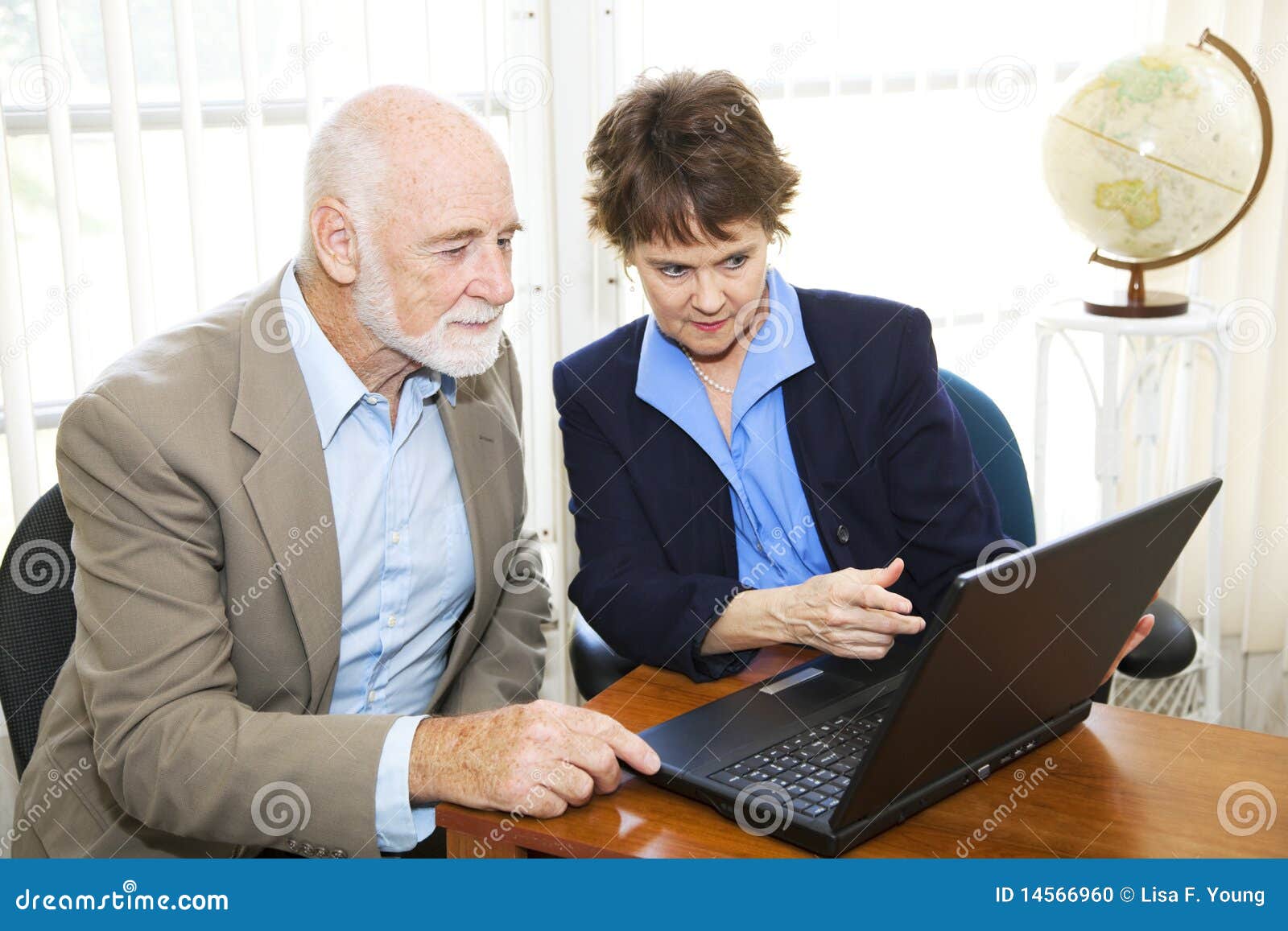 Broker and Client View Assets Online Stock Photo - Image of economy ...