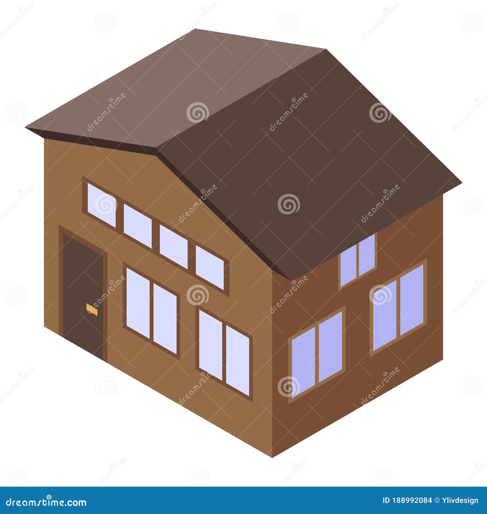 Broker House Icon, Isometric Style Stock Vector - Illustration of agent ...