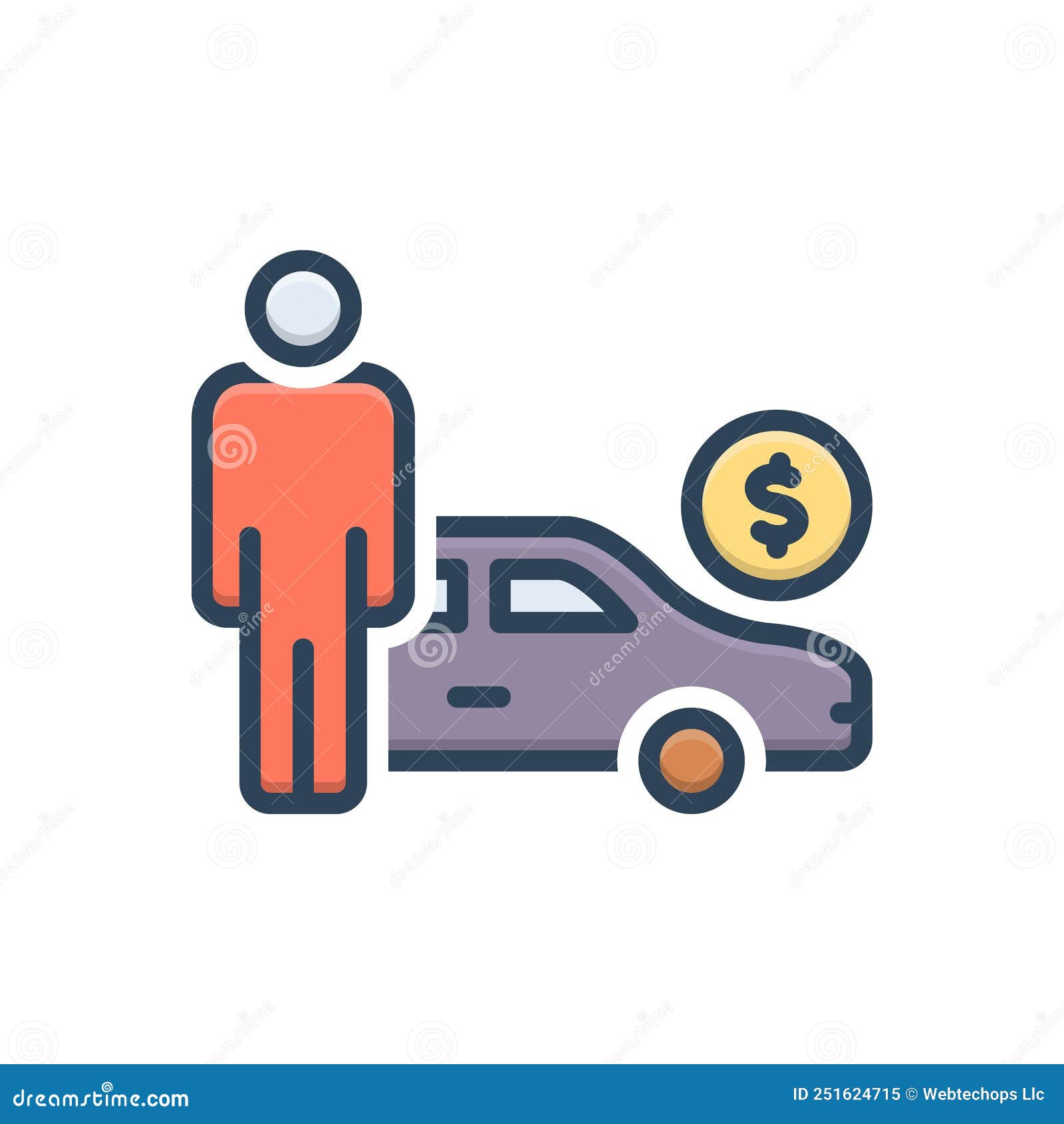 Color Illustration Icon for Broker, Dealer and Agent Stock Illustration ...