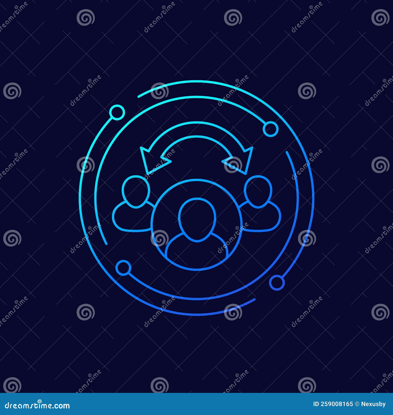 Broker, Middleman Line Vector Icon Stock Vector - Illustration of agent ...