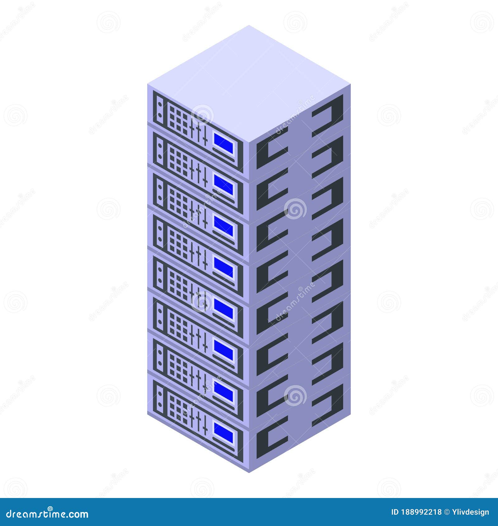 Broker Server Rack Icon, Isometric Style Stock Vector - Illustration of ...