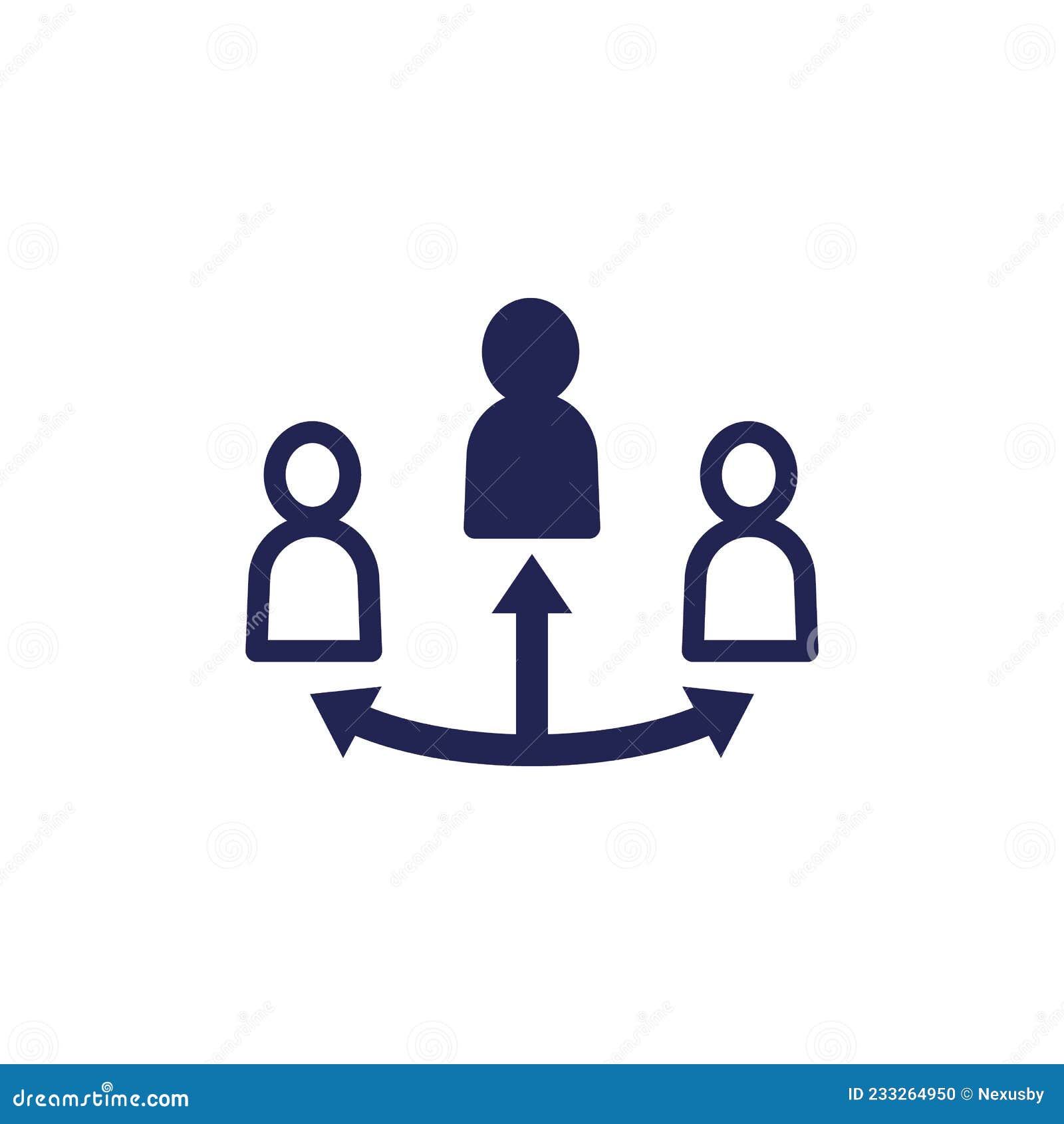 Broker, Third Party Icon on White Stock Vector - Illustration of ...