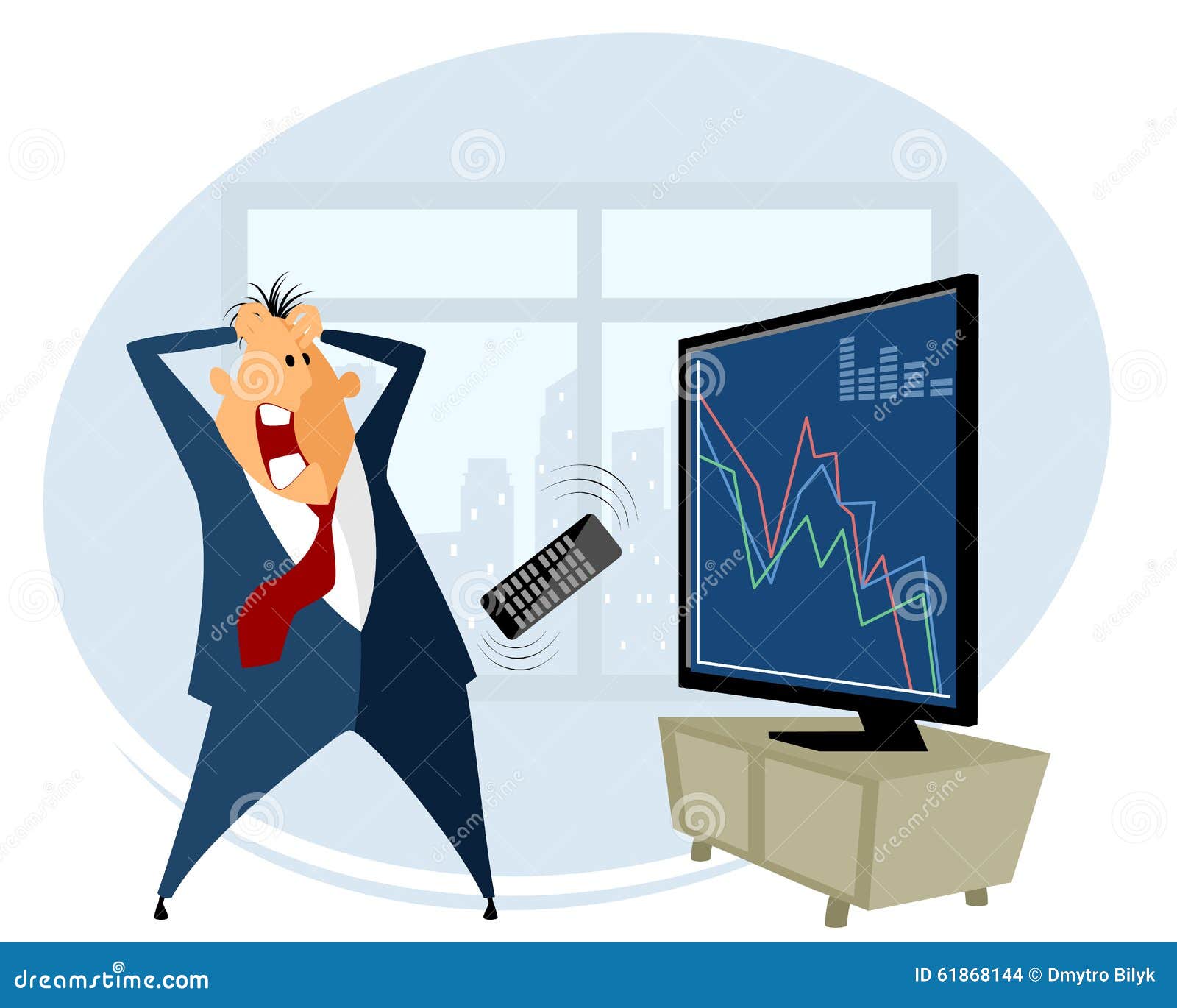 Broker Trading on the Stock Stock Vector - Illustration of banking ...