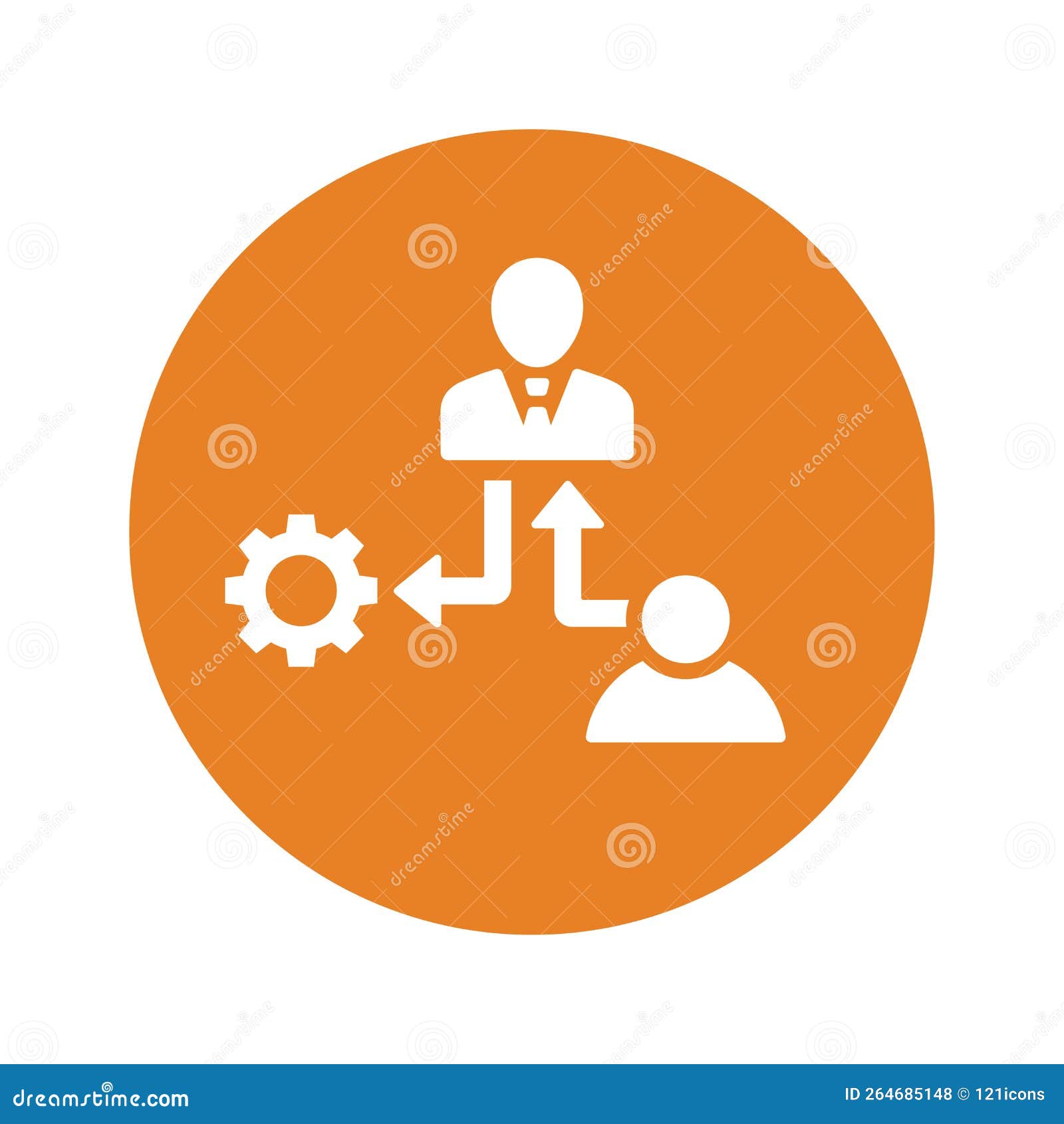 Brokerage, Broking, Contractor Icon. Orange Color Deign Stock ...