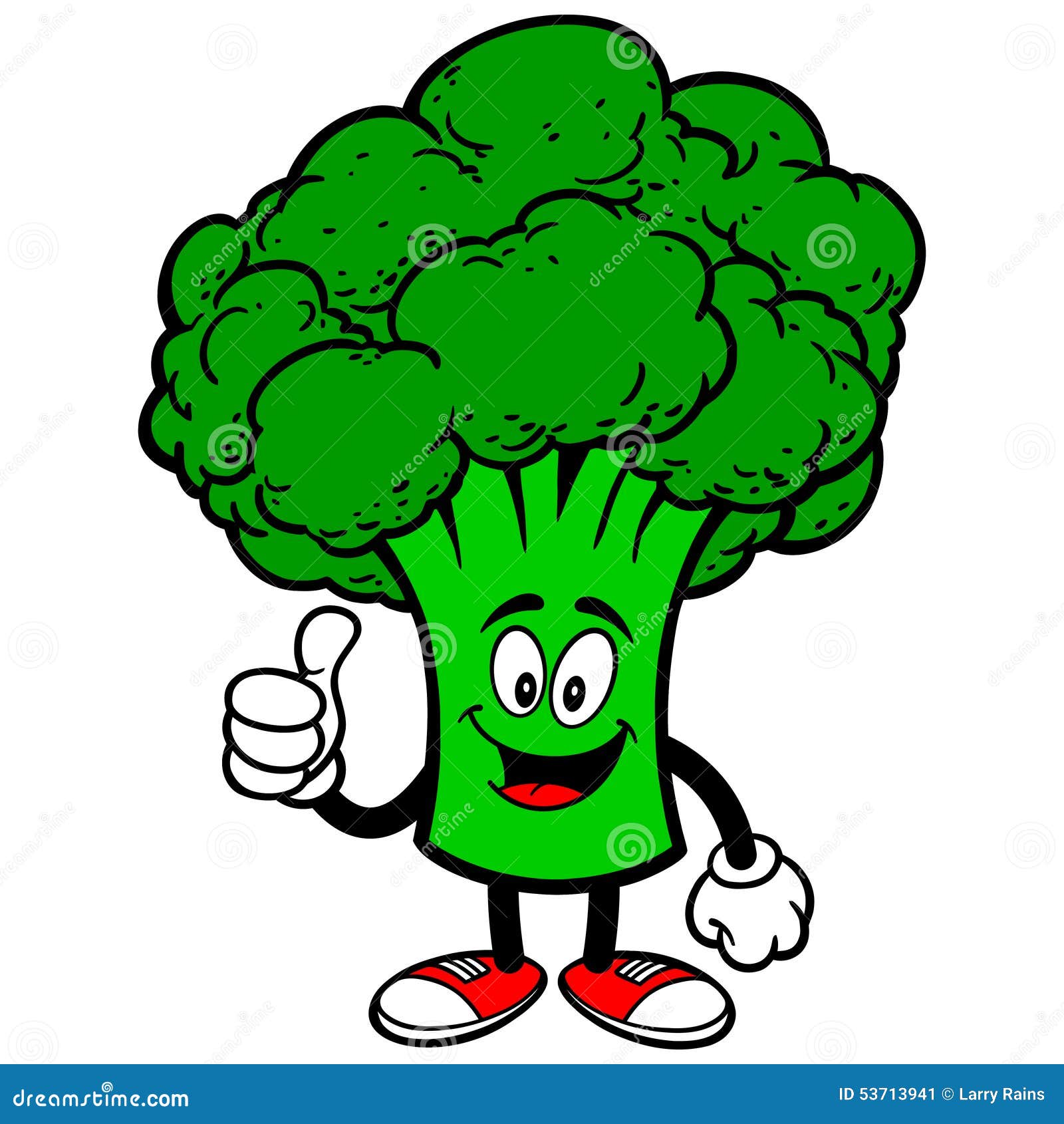 Brokkoli Mit Den Daumen Oben Vektor Abbildung - Illustration von grün ...