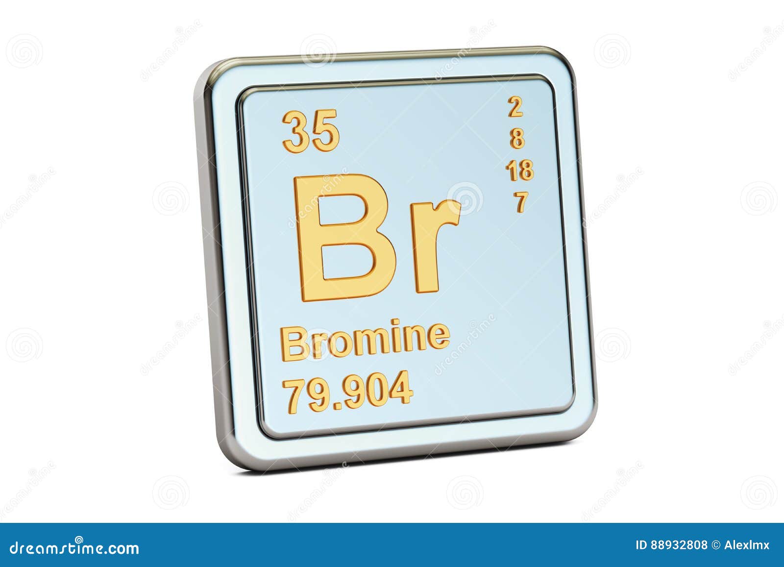 Bromine 35 Element. Alkaline Earth Metals. Chemical Element Of ...