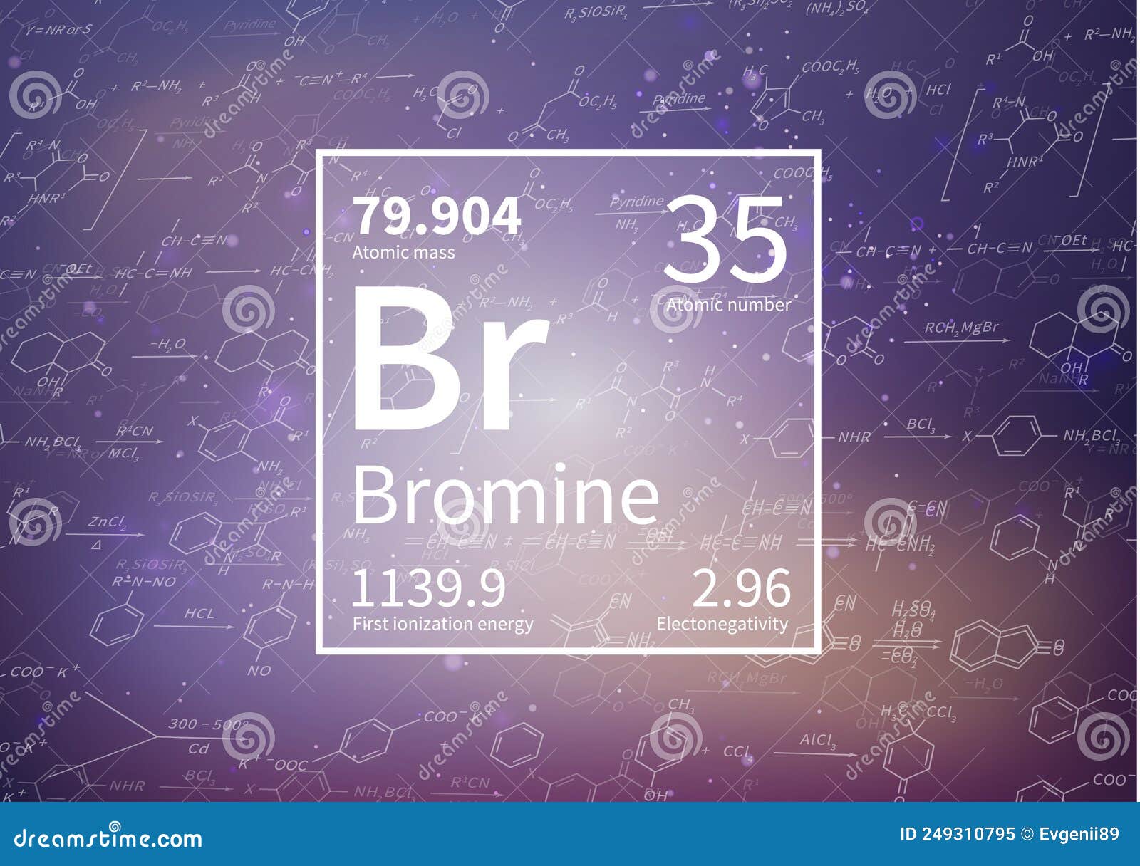 Bromine- Br - Chemical Element Periodic Table Stock Photography ...