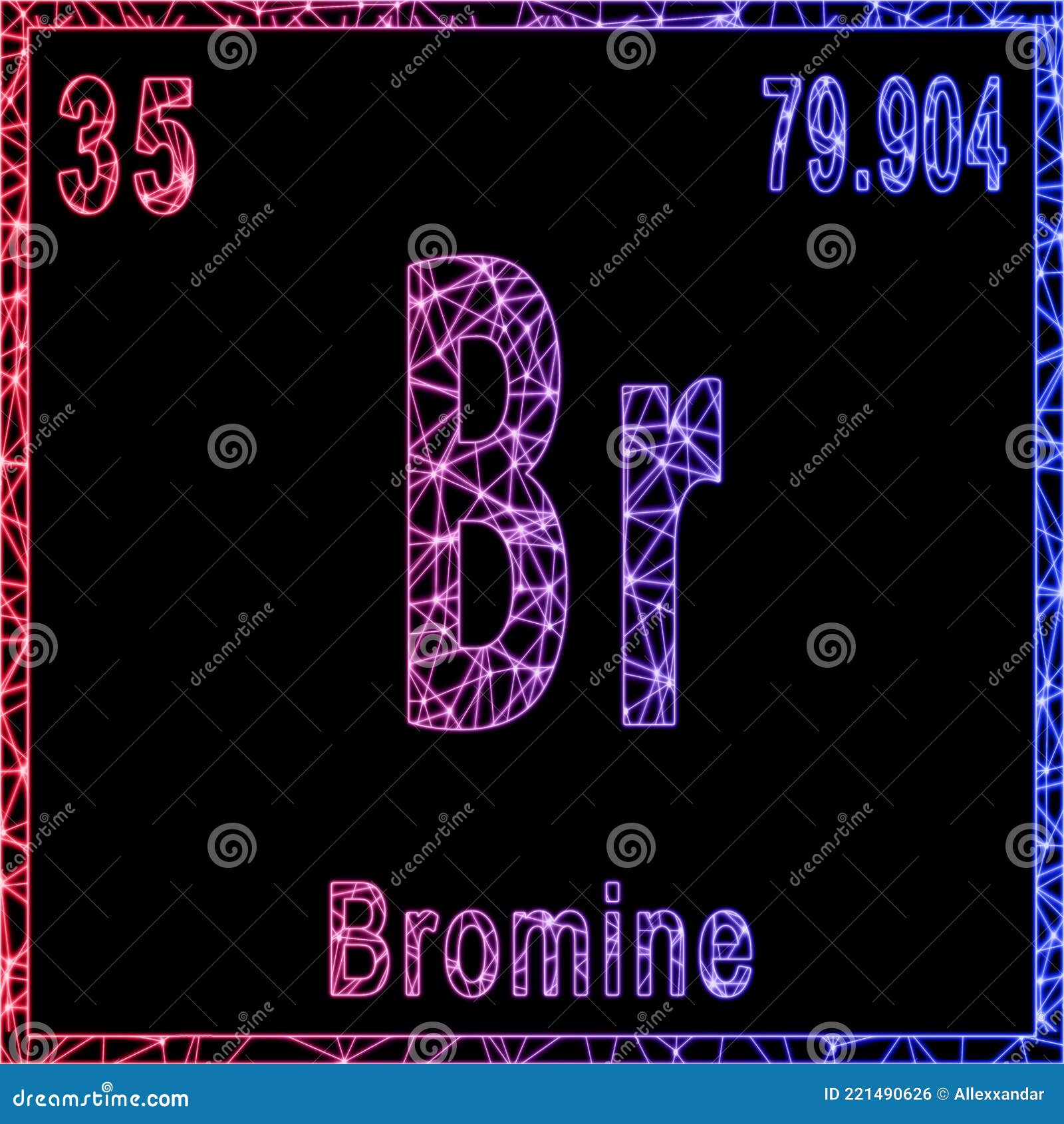 Bromine Element From The Periodic Table Stock Photography ...