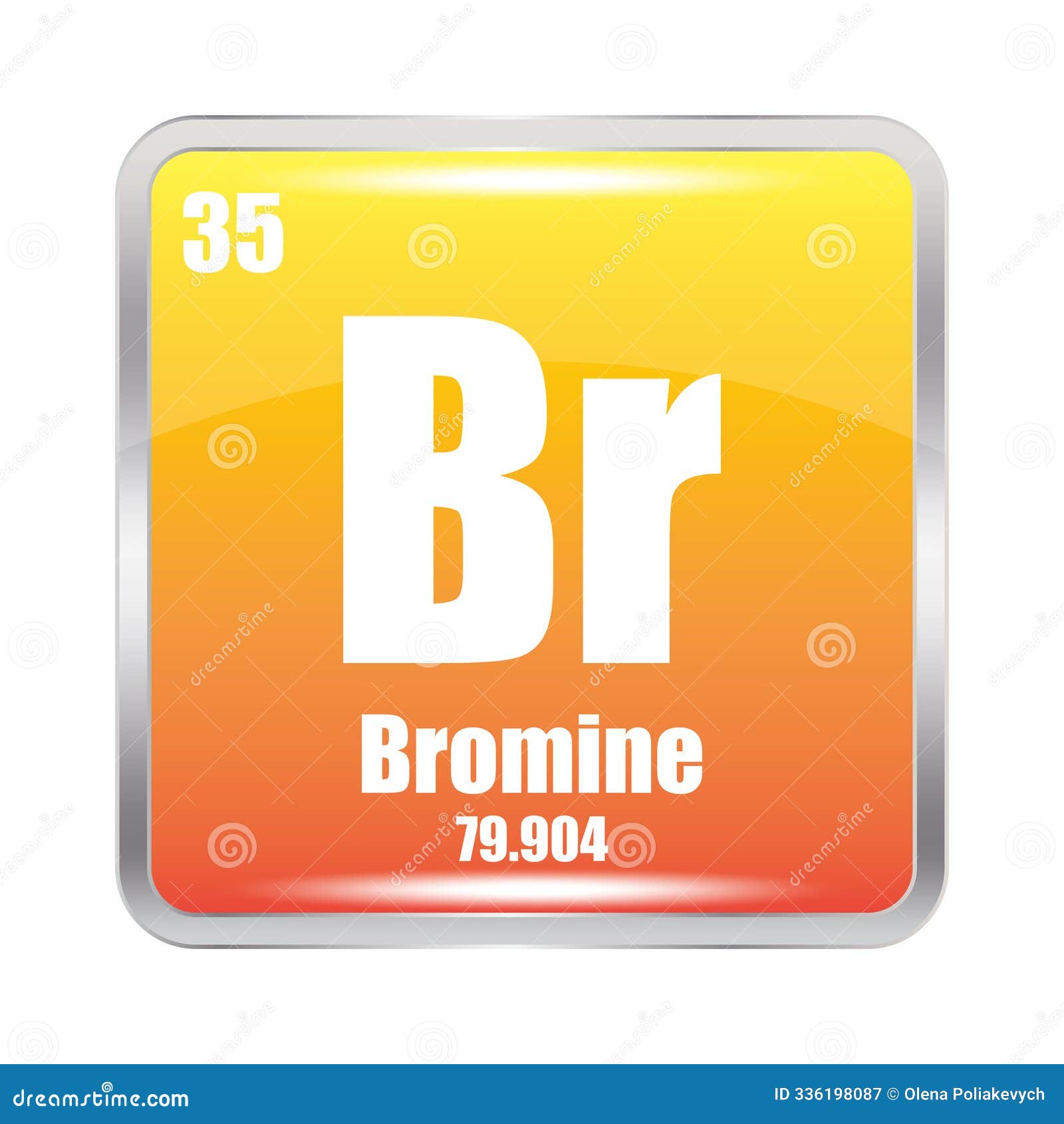 Bromine Element Symbol. Br Abbreviation. Atomic Number 35. Atomic Mass ...