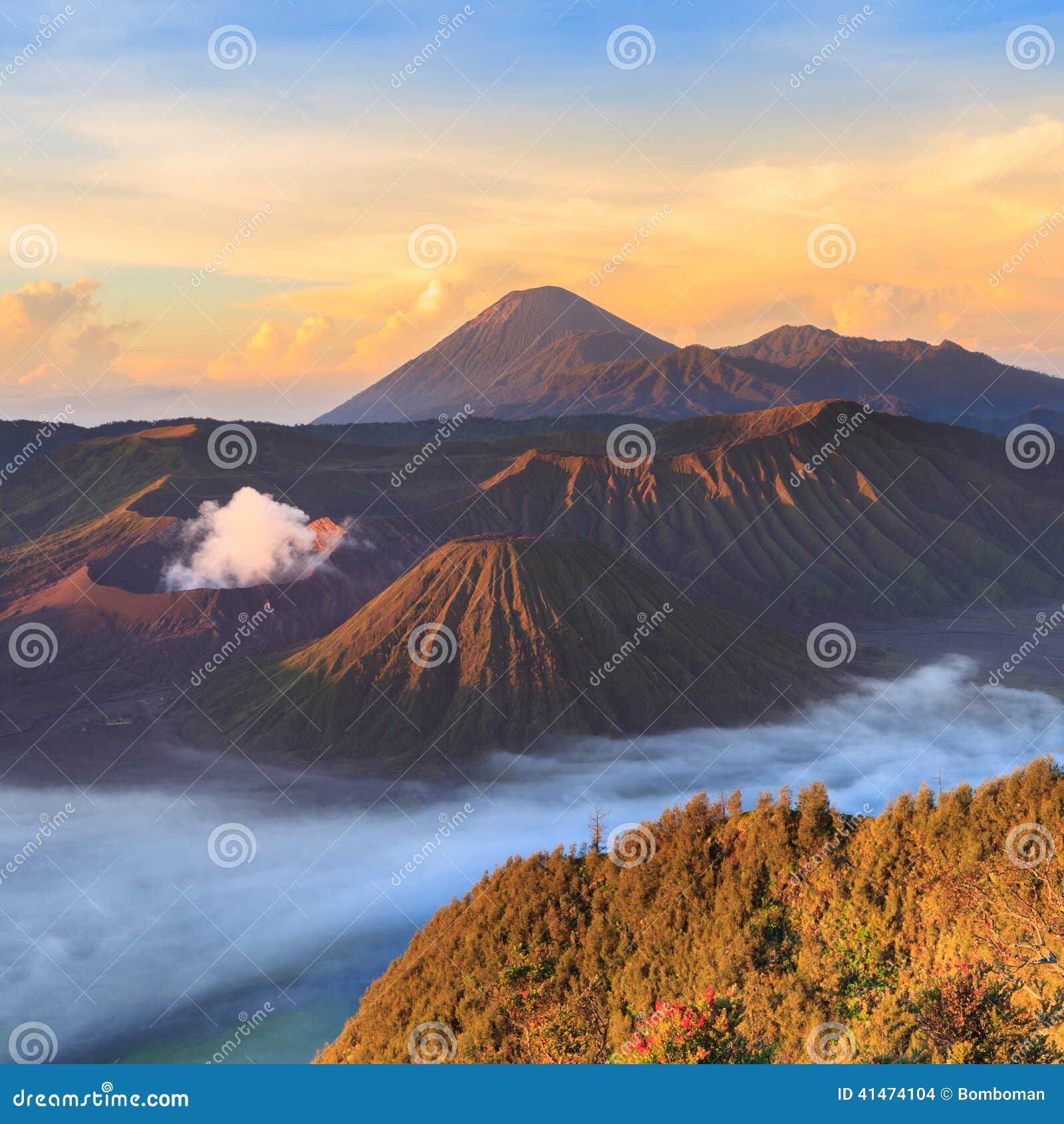 Bromo-Berg in Nationalpark Tengger Semeru Stockfoto - Bild von nave ...