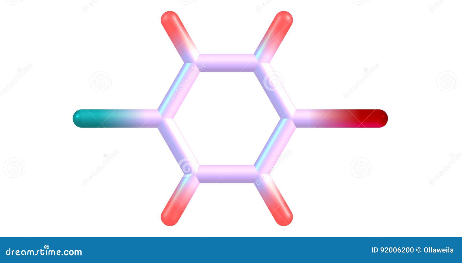 Chlorobenzene Molecular Structure Isolated On White Stock Illustration ...